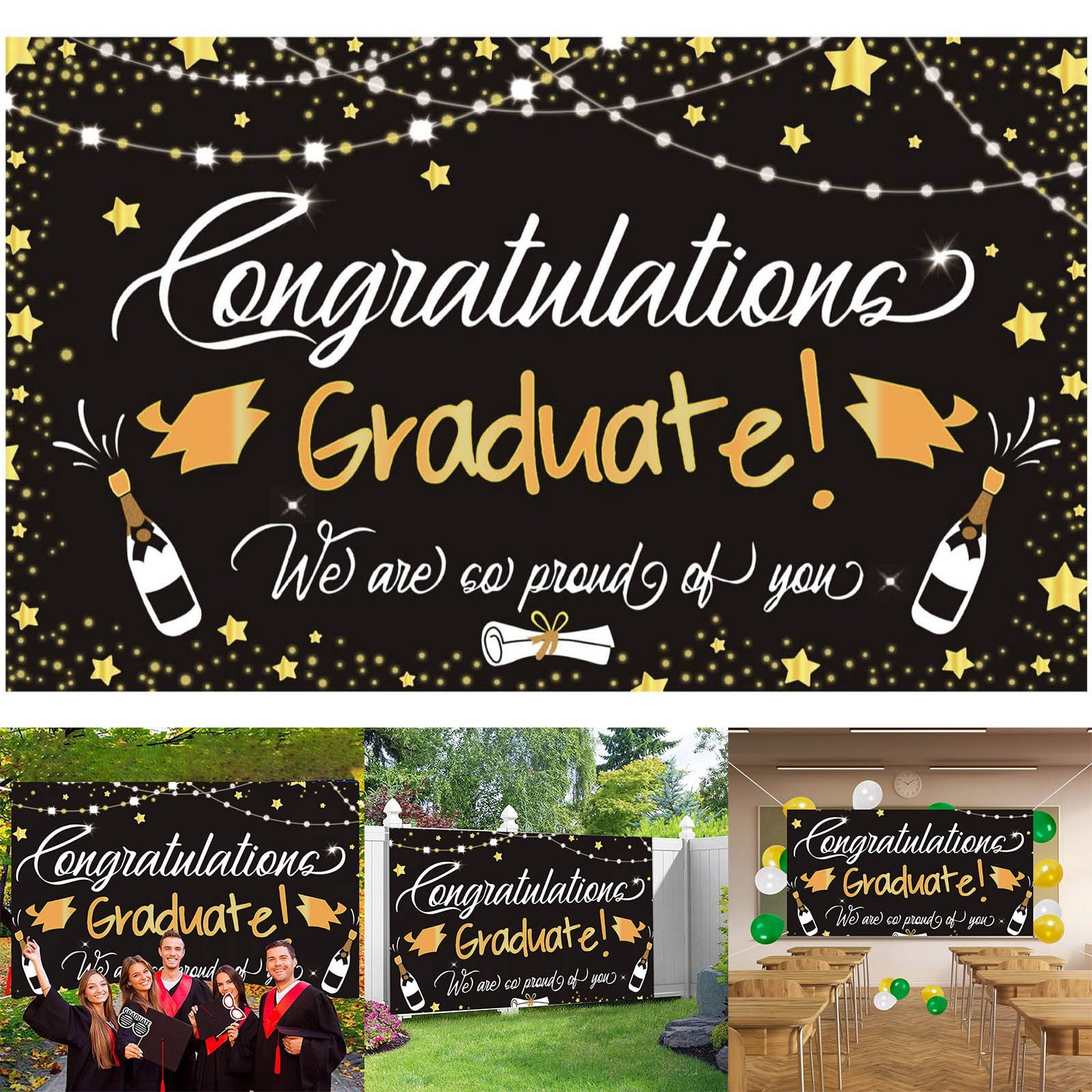 Graduation Ornaments Class of 2026 Graduation Banner for Photo Booth ...
