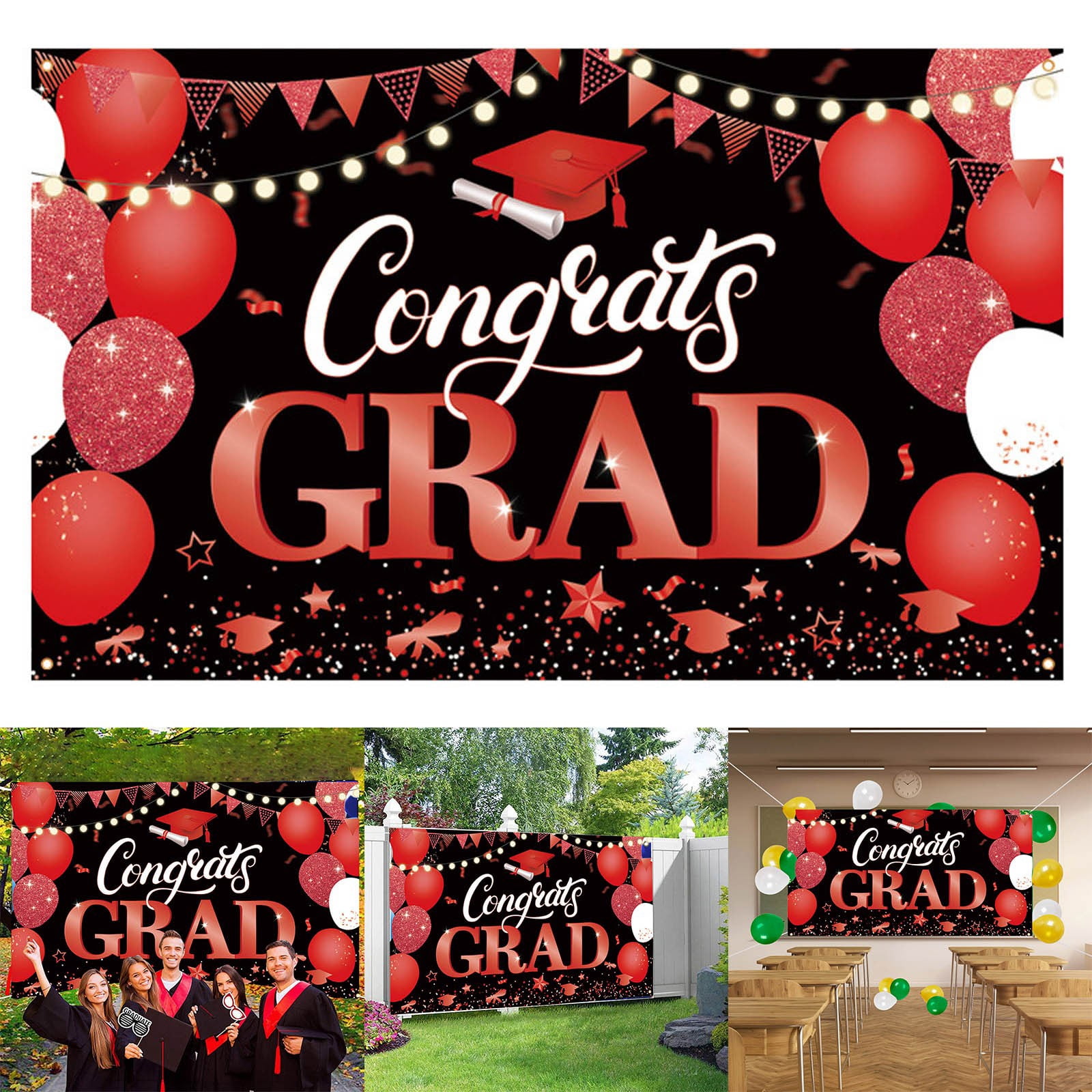 Graduation Ornaments Class of 2026 Graduation Banner for Photo Booth ...