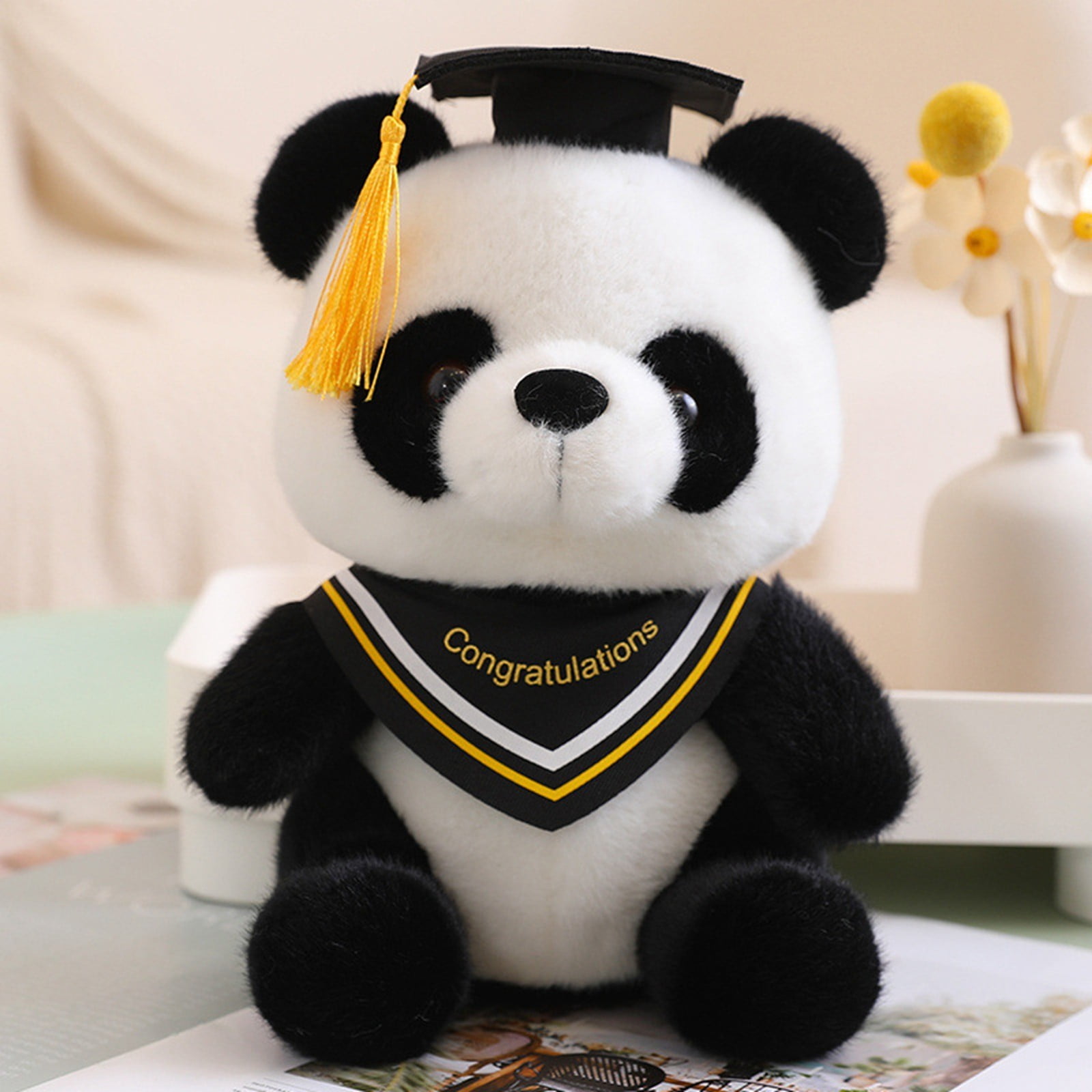 Graduation Panda Bear with Black Cap Graduation Gift 9 Inch Stuffed ...