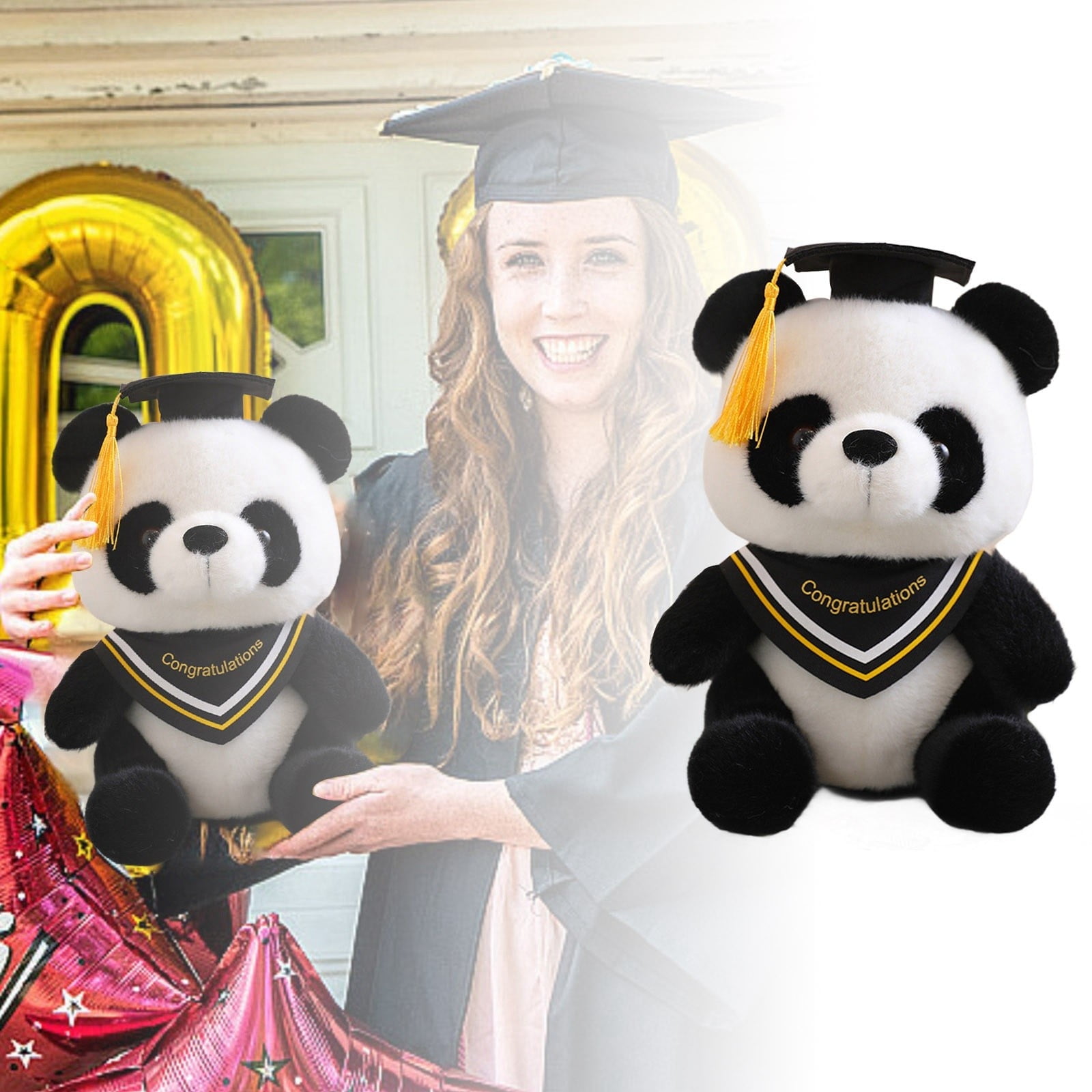 Graduation Panda Plush Toy with Doctor Scarf Cute Keepsake Gift for ...