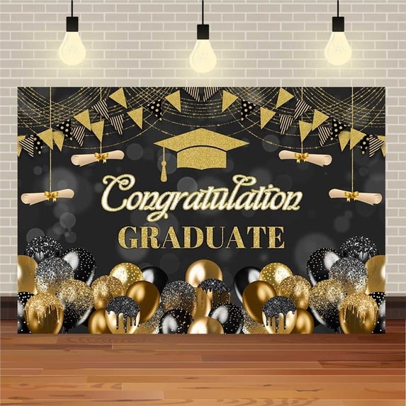Graduation Party Backdrop Banner - Wall Decorations Photography ...