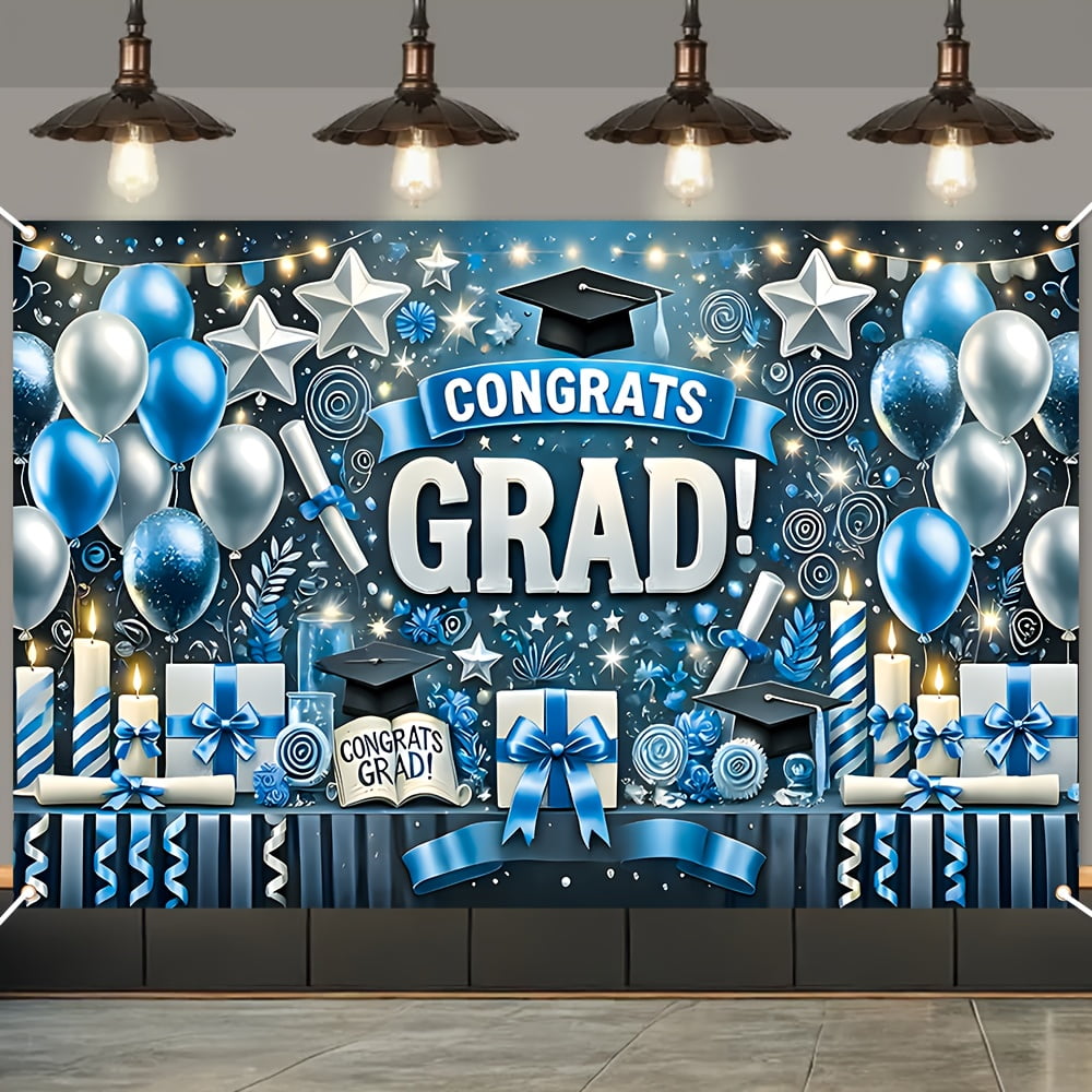 Graduation Party Backdrop Class of 2025 Photography Background Glitter ...