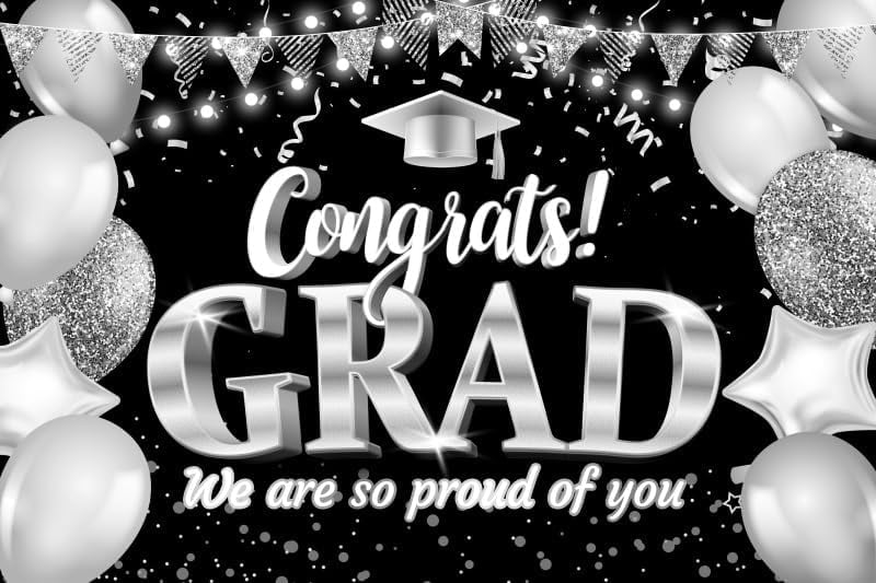 Graduation Party Backdrop Congrats Grad Congratulations Class of 2025 ...