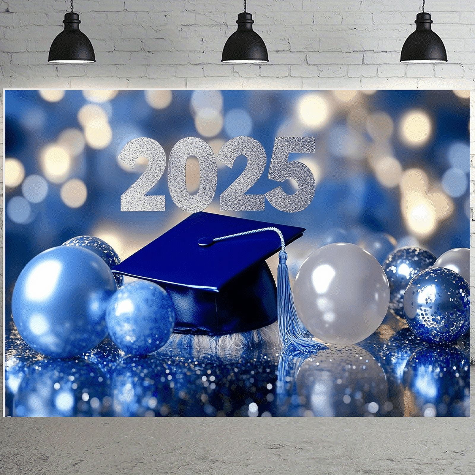 Graduation Party Banner - 2025 Year of Our Future Design, Blue & Golden ...