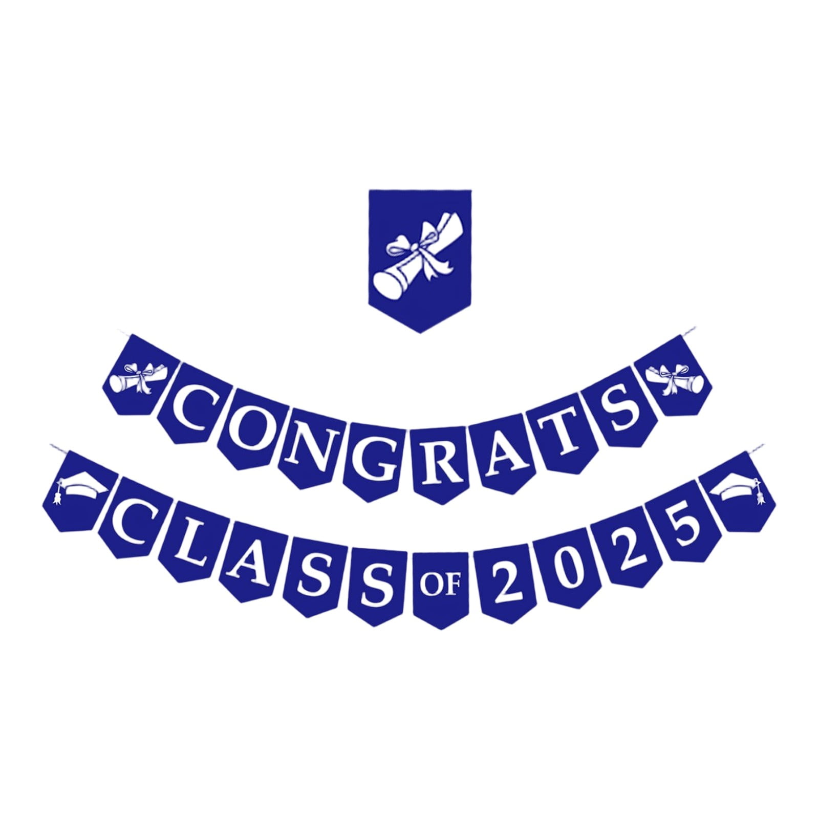 Graduation Party Banner Decoration Congrats Class of 2025 Red and White ...