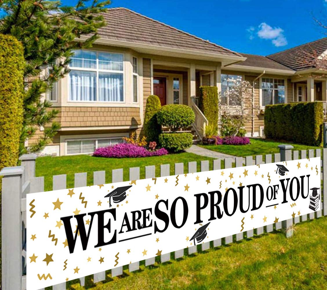 Graduation Party Banner We Are So Proud of You Congrats Grad Hanging ...
