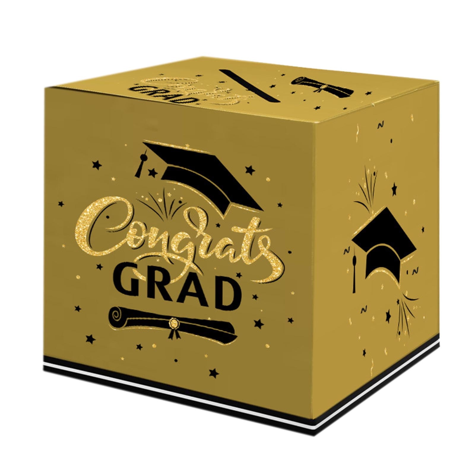 Graduation Party Card Box 2025 - Foldable Congrats Grad Money & Card ...