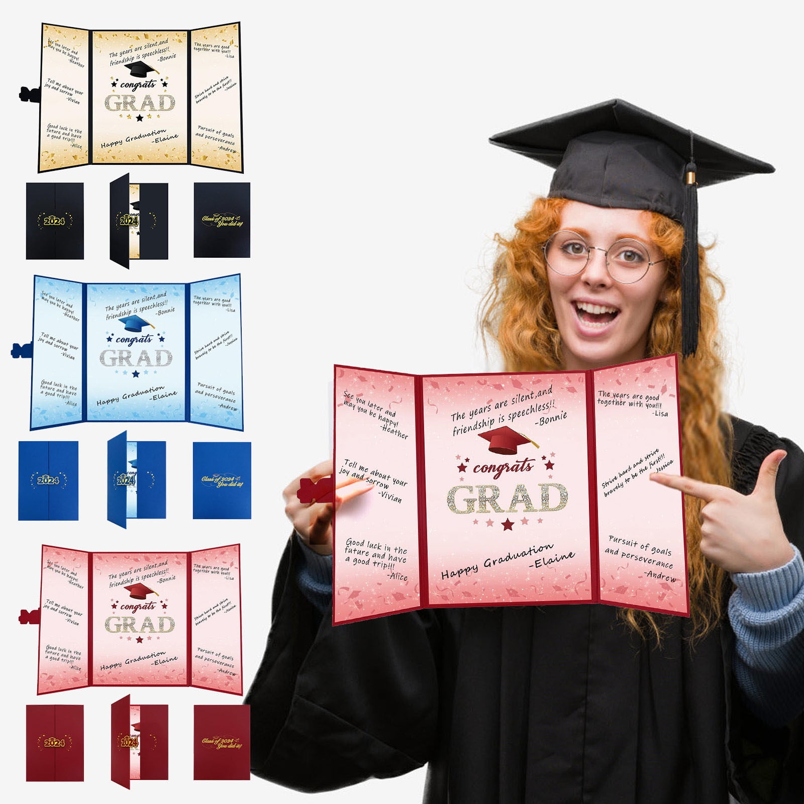 Graduation Party Classmates Signed Guestbook, 8X10 Inch, Leather-Look ...