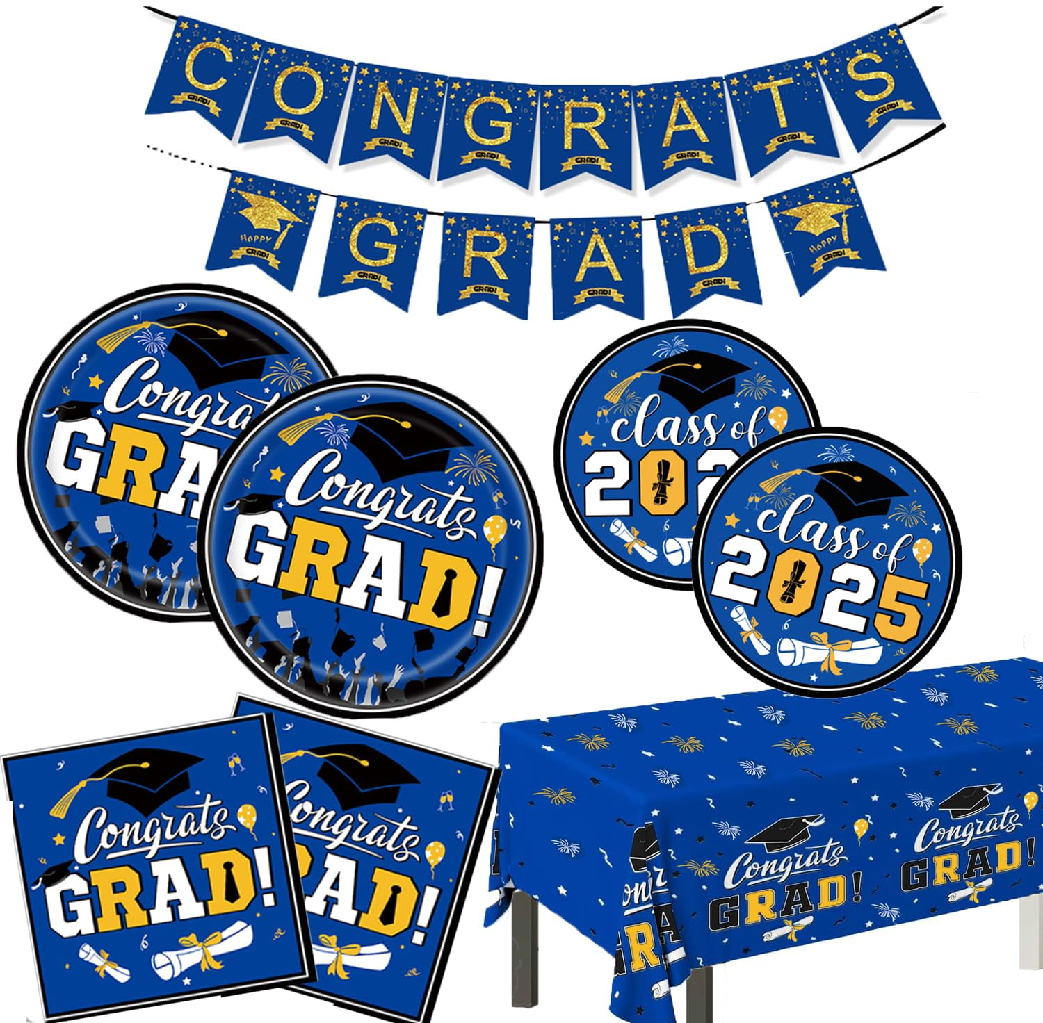 Graduation Party Decorations 2025, RRF12 Graduation Plates Napkins Grad ...