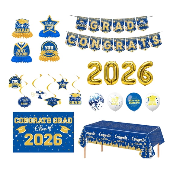 Graduation Party Decorations Blue 2026 Graduation Decoration Set with ...