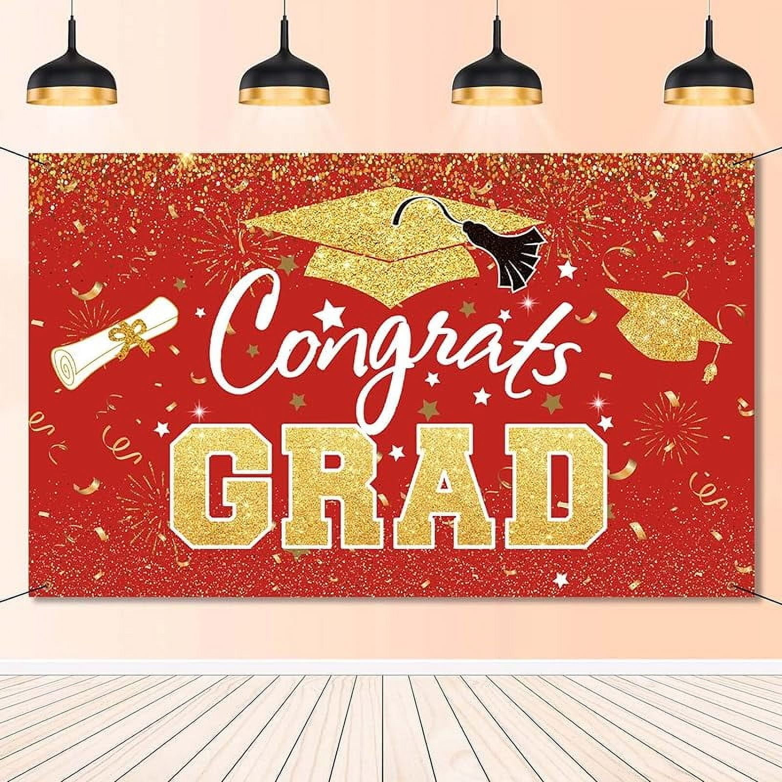 Graduation Party Decorations - Blue Gold Congrats Grad Class of 2025 ...