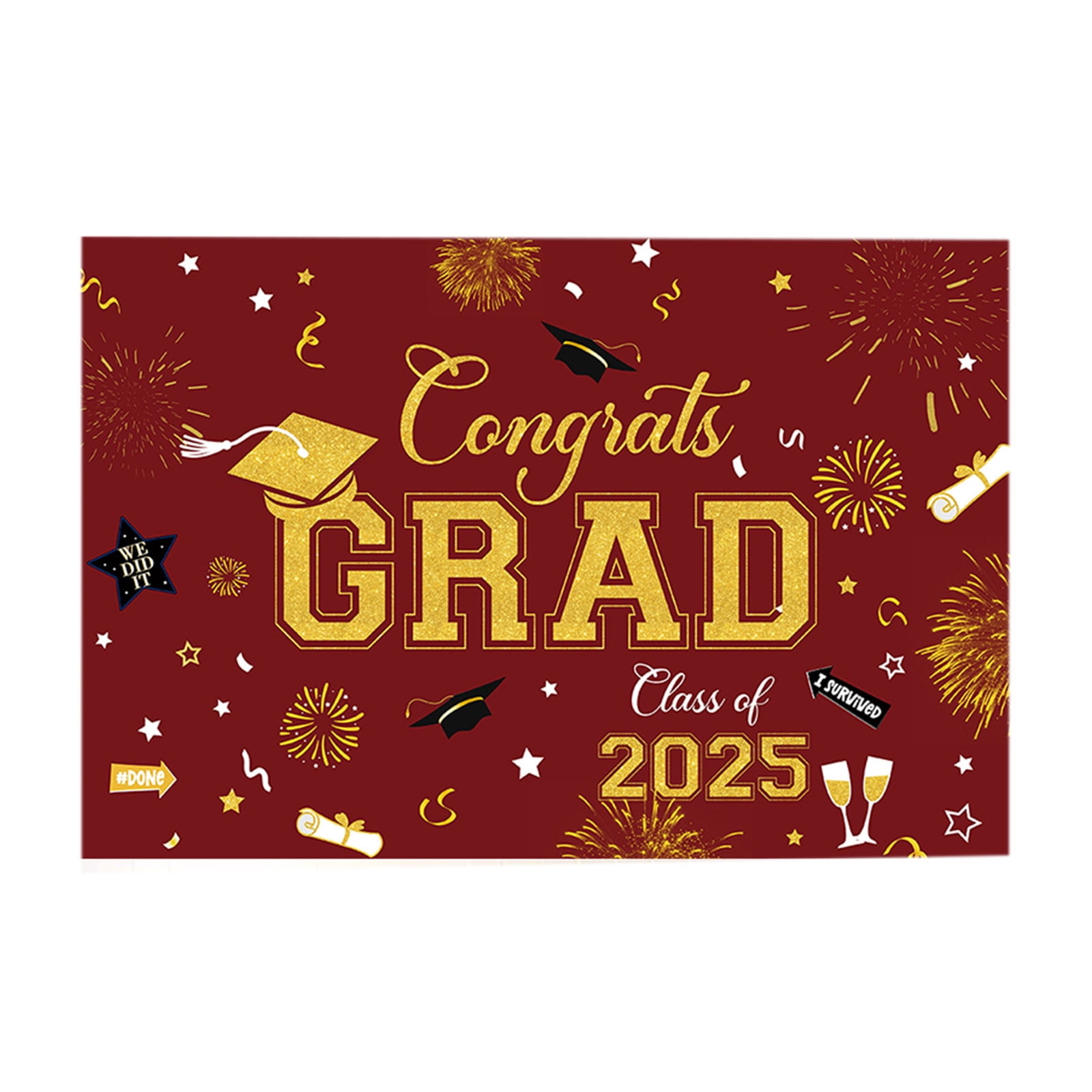 Graduation Party Decorations Blue Gold Congrats Grad Class of 2025 ...