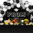 Graduation Party Decorations Class of 2024, Prom Send 2024 Backdrop ...
