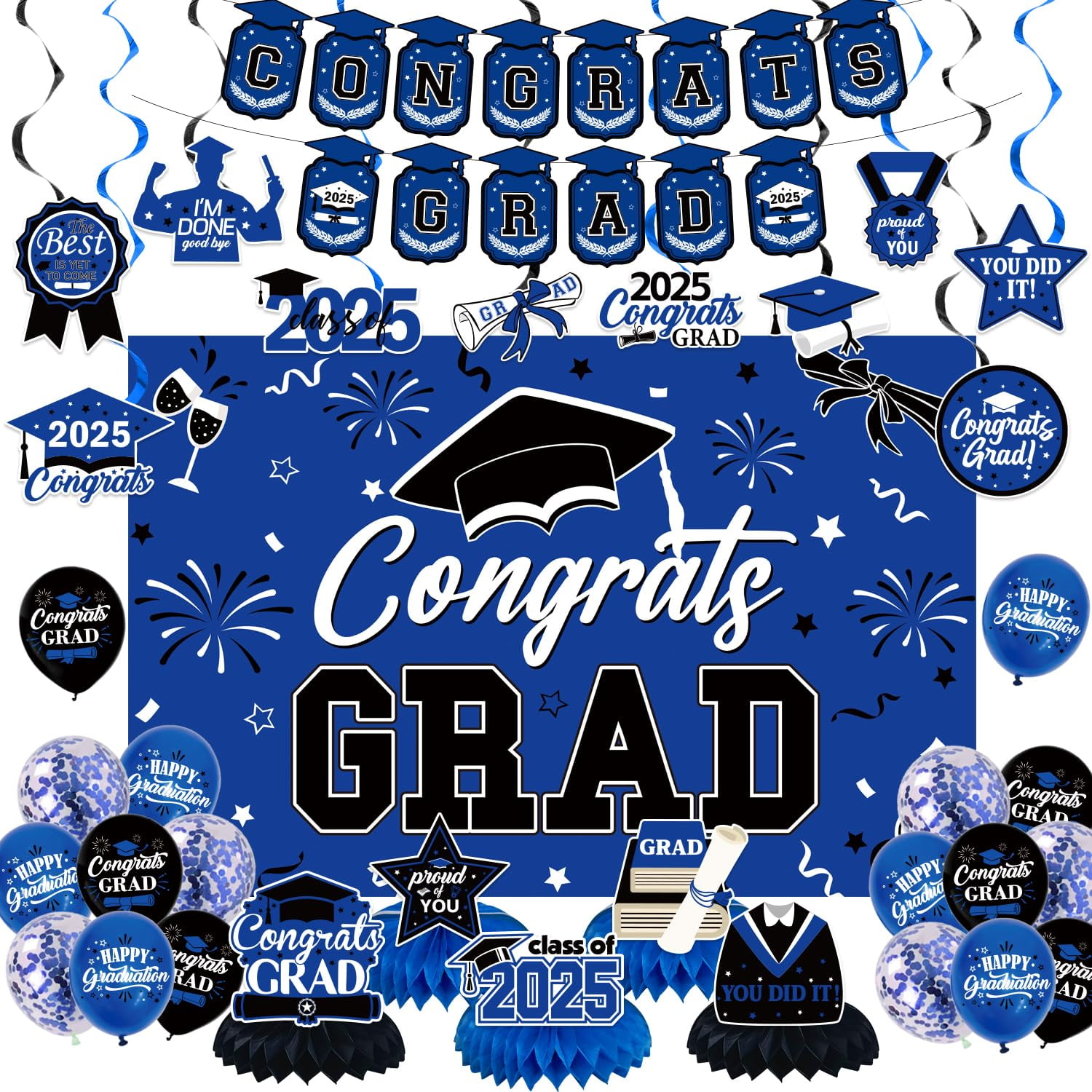 Graduation Party Decorations, Congrats Grad 2025 Graduation Decorations ...