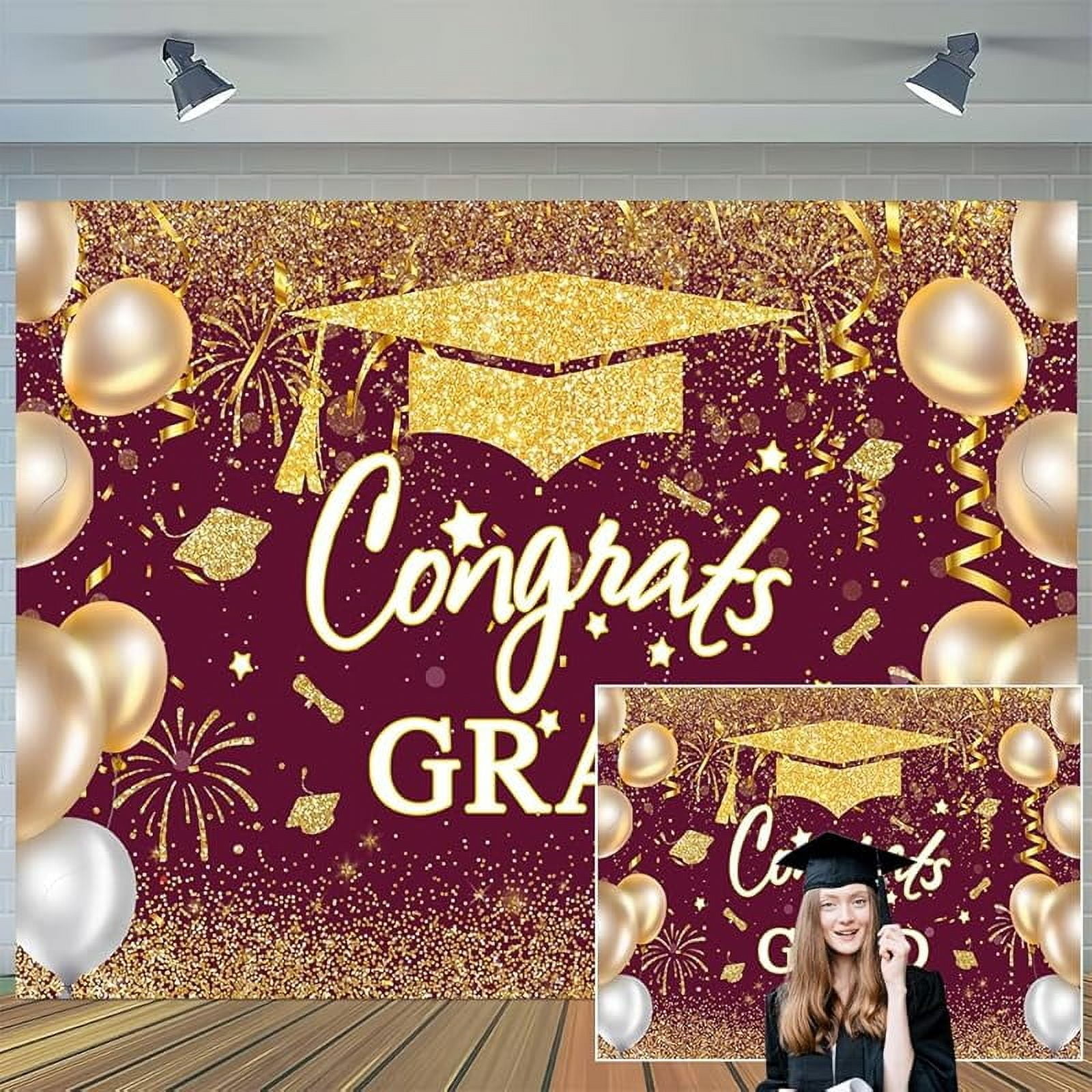 Graduation Party Decorations，Congrats Grad Class of 2025 Backdrop ...