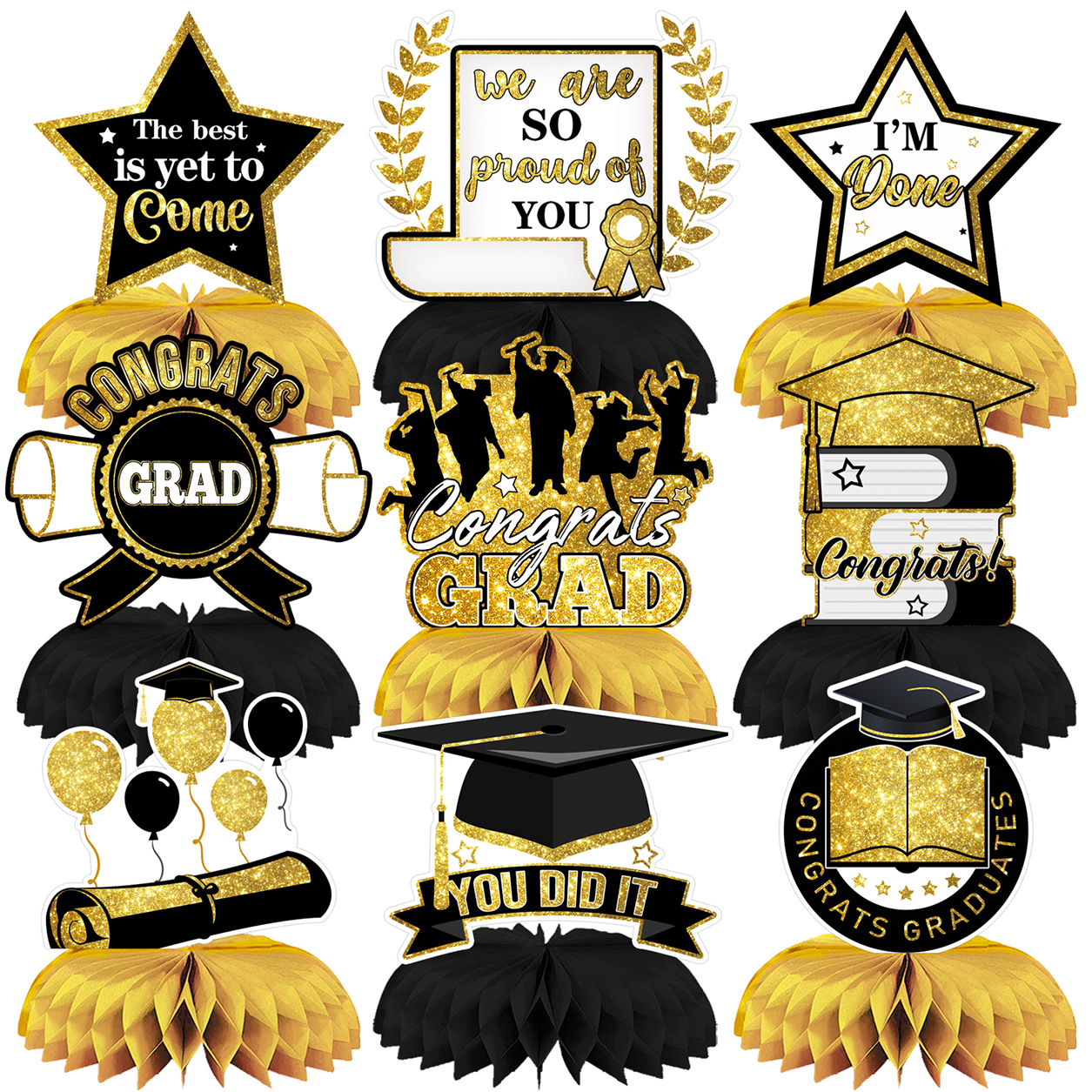 Big Dot of Happiness Tassel Worth The Hassle - Gold - Graduation Party ...