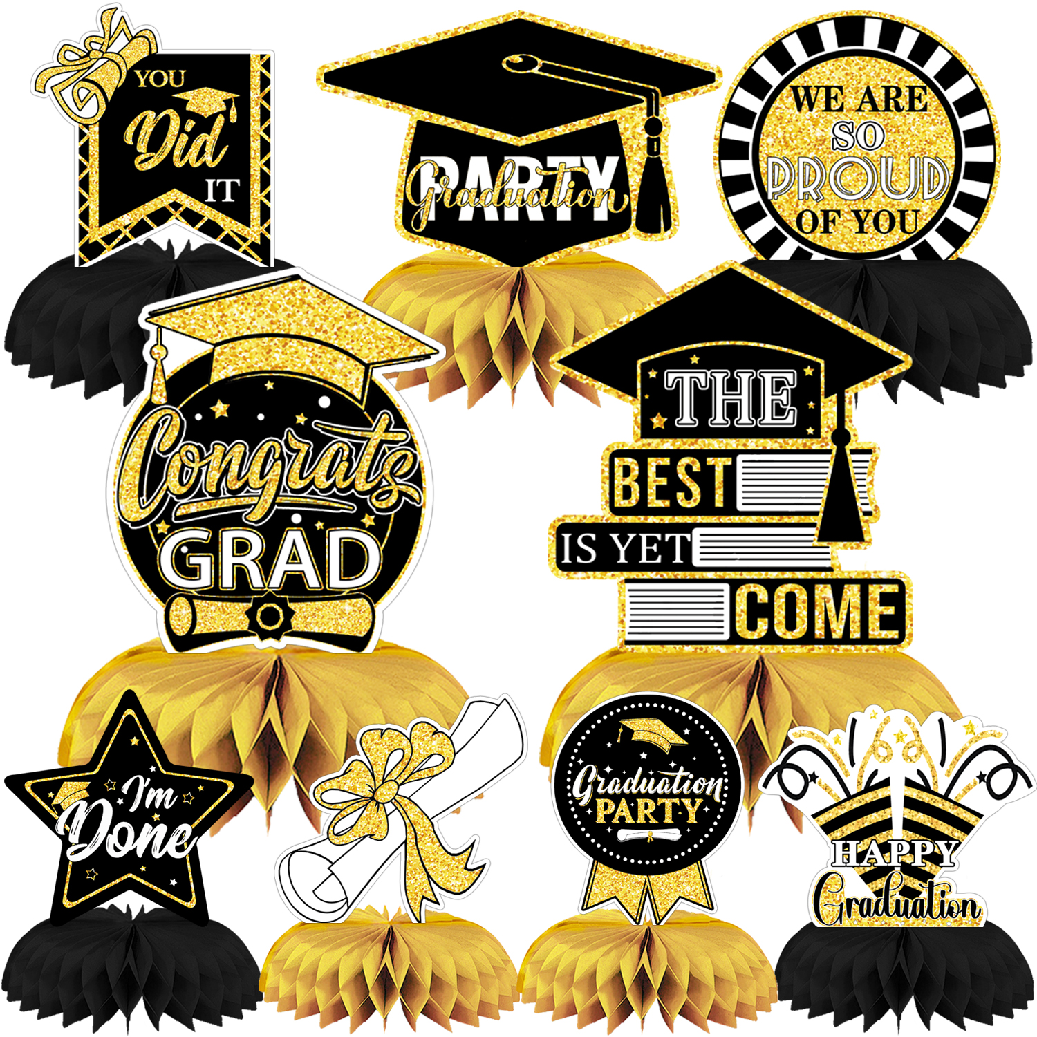 Graduation Wooden Table Centerpiece College Graduation Party Table Sign ...