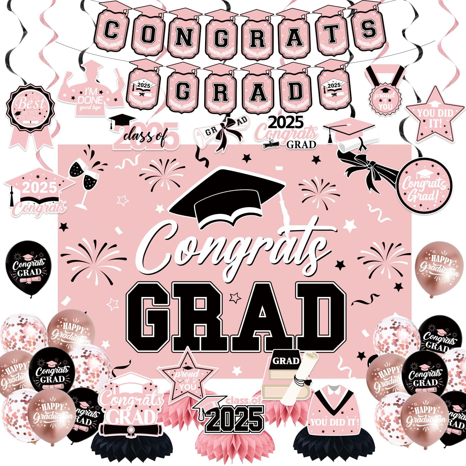 Graduation Party Decorations, Congrats MMF7 Grad 2025 Graduation ...