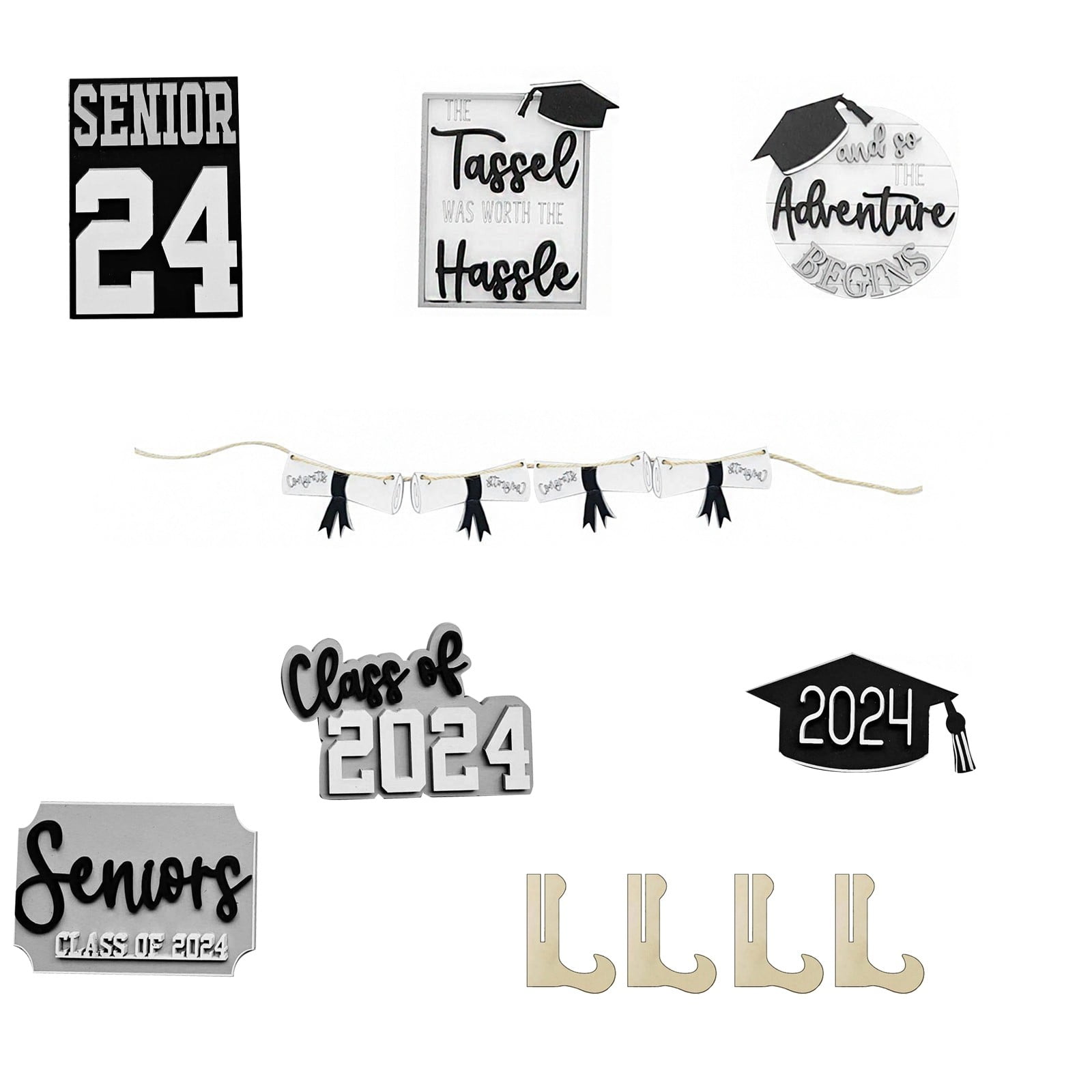 Graduation Party Decorations Layered Decorative Trays Graduation ...