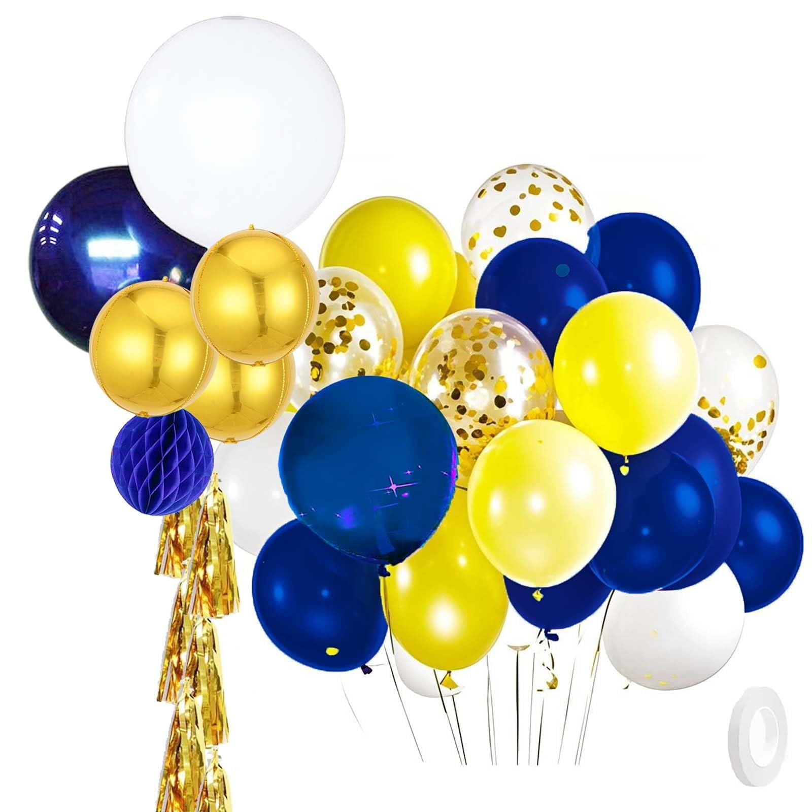 Graduation Party Decorations Navy Blue, Yellow KKS1 Gold 2025/Navy Blue ...