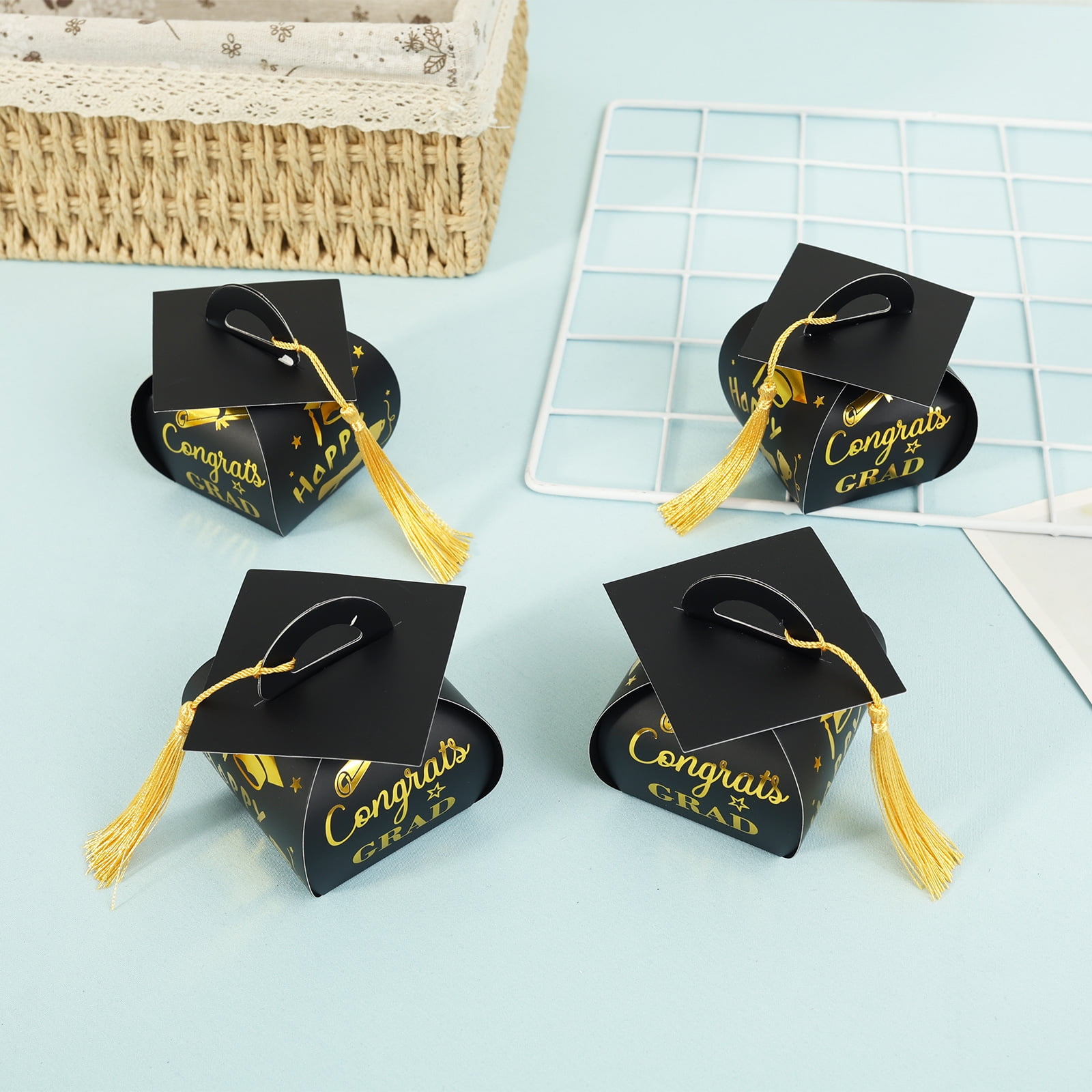 Graduation Party Favor Box Kit Elegant Cute Pretty Graduation Hat with ...