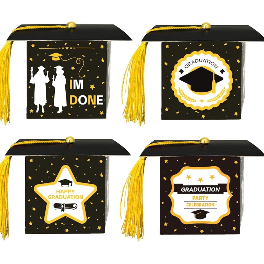 Graduation Party Favors, Graduation Candy Boxes DIY Grad Cap Box for ...