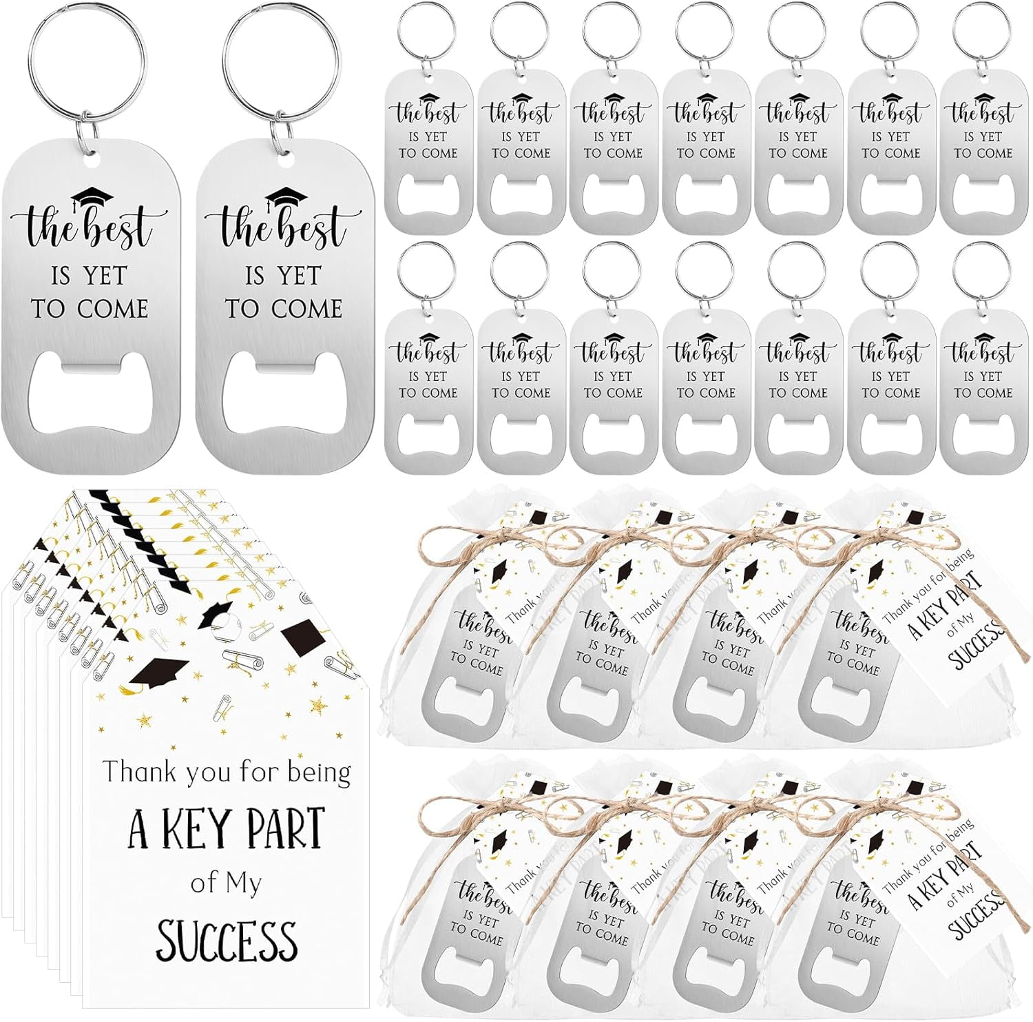 Graduation Party Favors for Guests Beer Bottle Opener Keychains Bulk ...