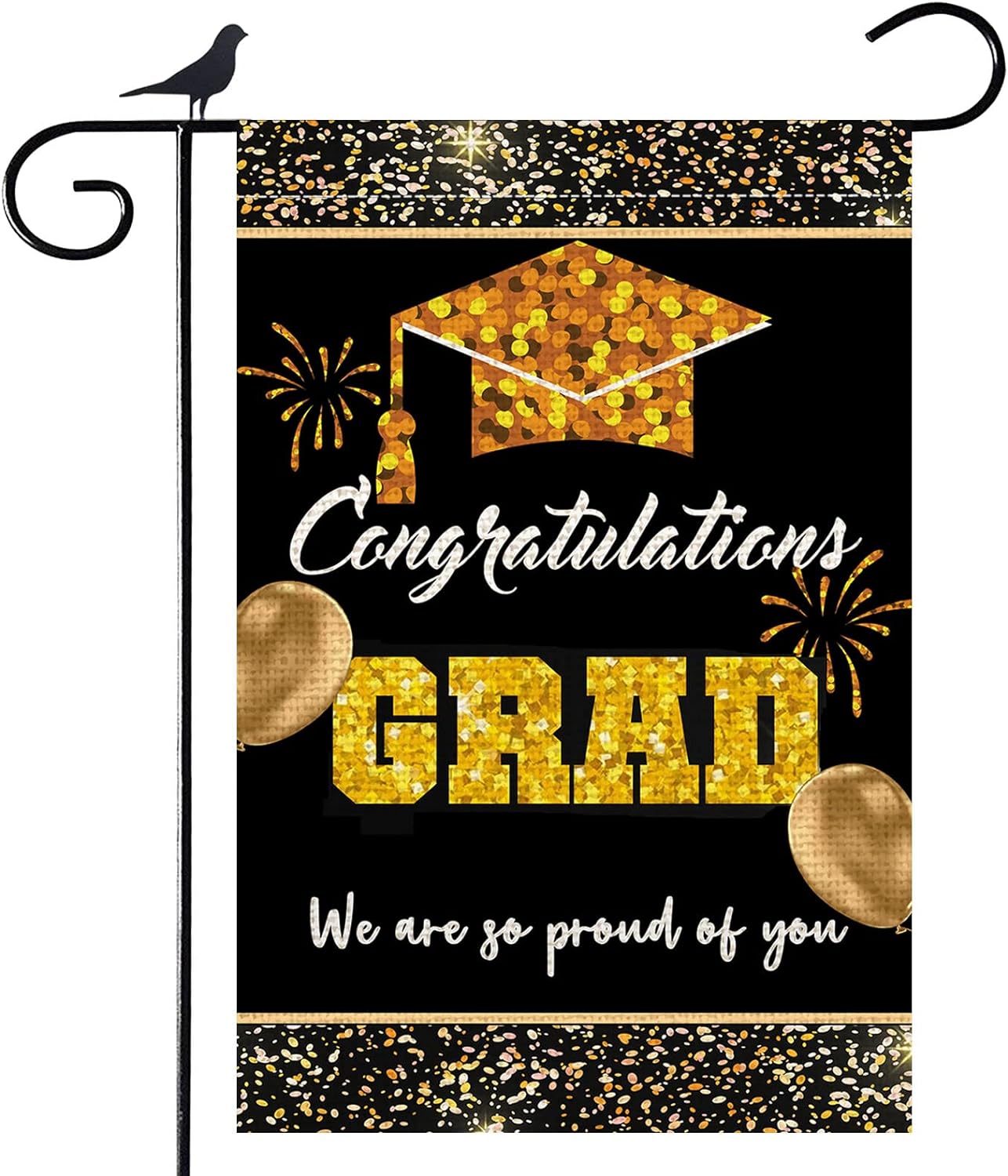 Graduation Party Garden Flag,Double Sided Outdoor 30x45 cm Yard Decor ...