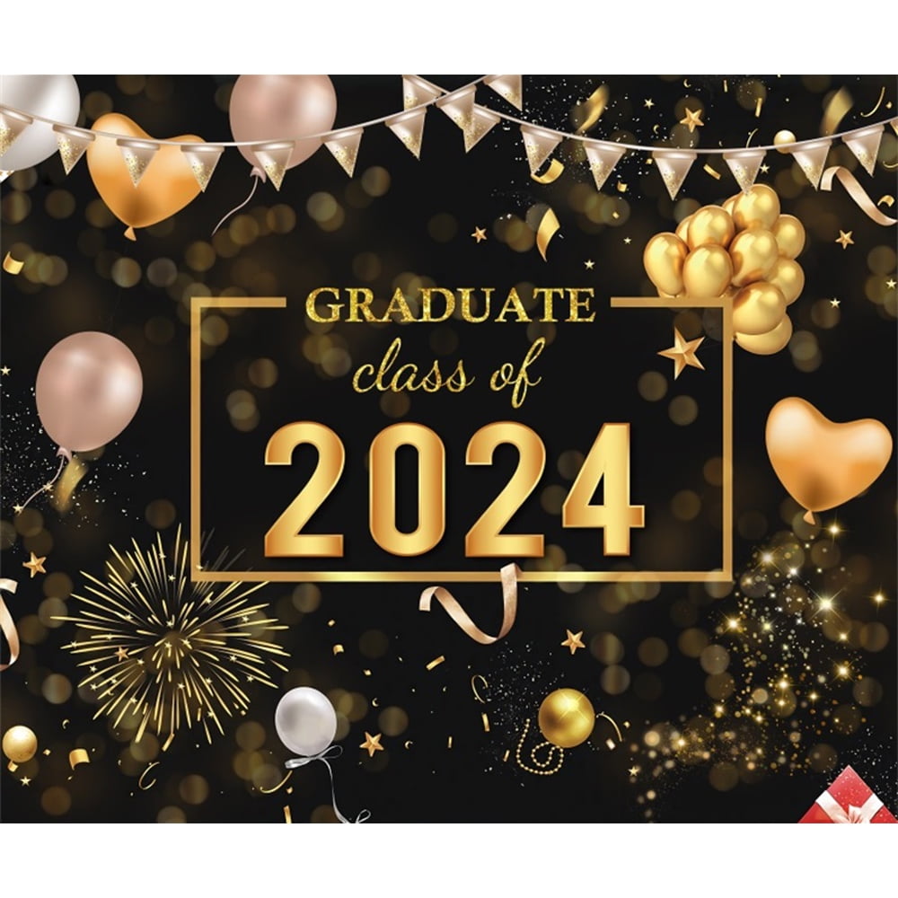 Graduation Party Photography Background Class of 2024 Bachelor Hat ...