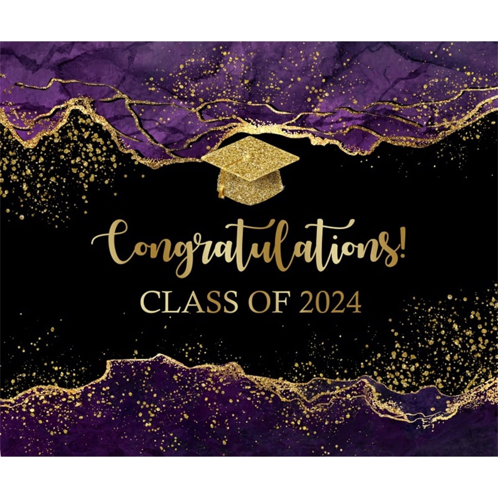 Graduation Party Photography Background Class of 2024 Bachelor Hat ...