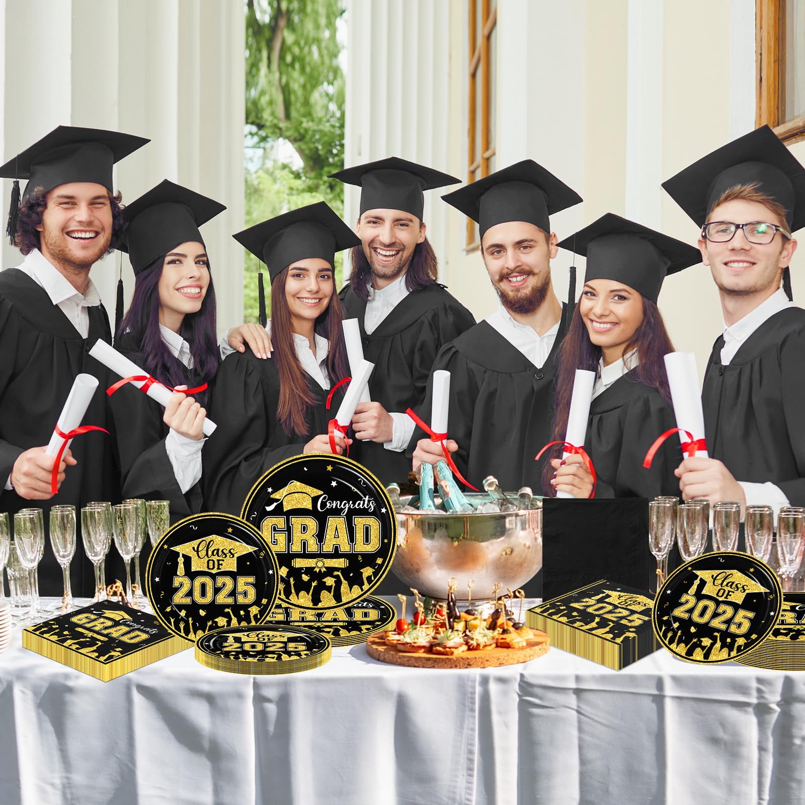 Graduation Party Plates AJH3 and Napkins 2025 Graduation Party Supplies ...