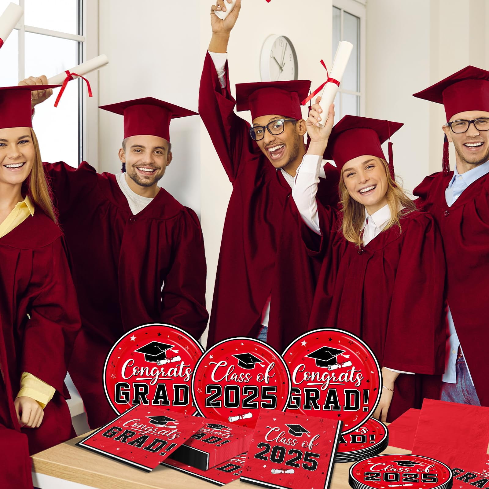 Graduation Party Plates AJH3 and Napkins,2025 Graduation Party Supplies ...