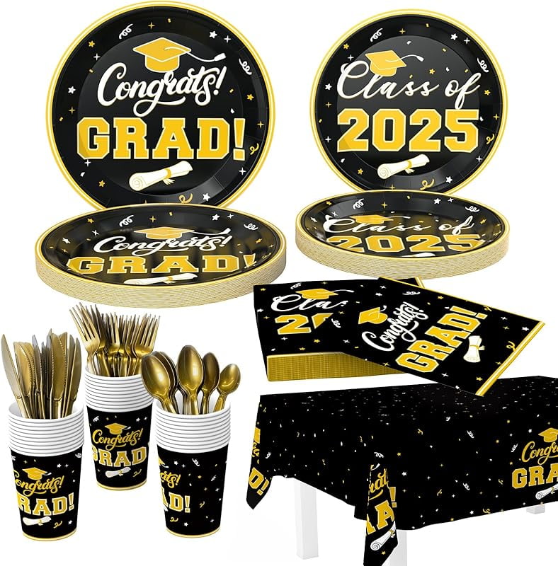 Graduation Party Plates and Napkins, Class of 2025 Graduation Party ...