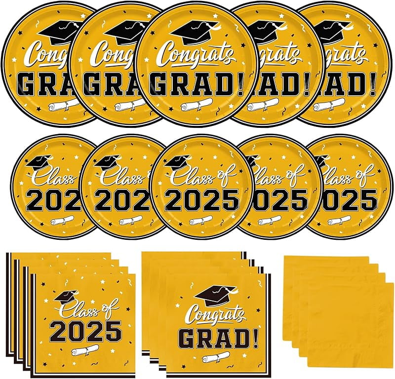 Graduation Party Plates and Napkins Gatherfun Graduation decorations ...