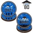 Graduation Party Plates Supplies 2024, 80PCS Blue Graduation Party ...