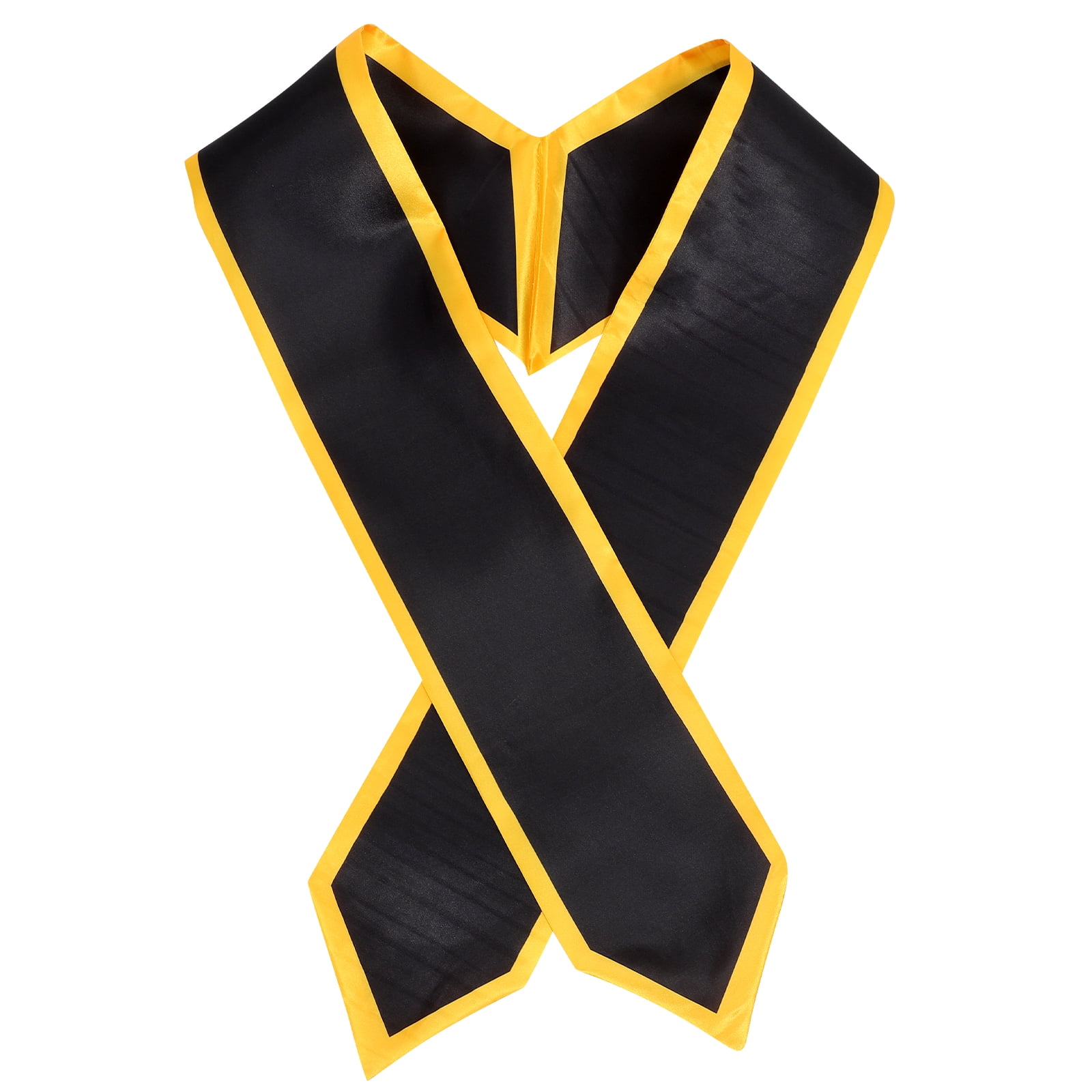 WEAVILUX Unisex Elegant Black Grad Sash for Graduation Ceremony 1Set ...