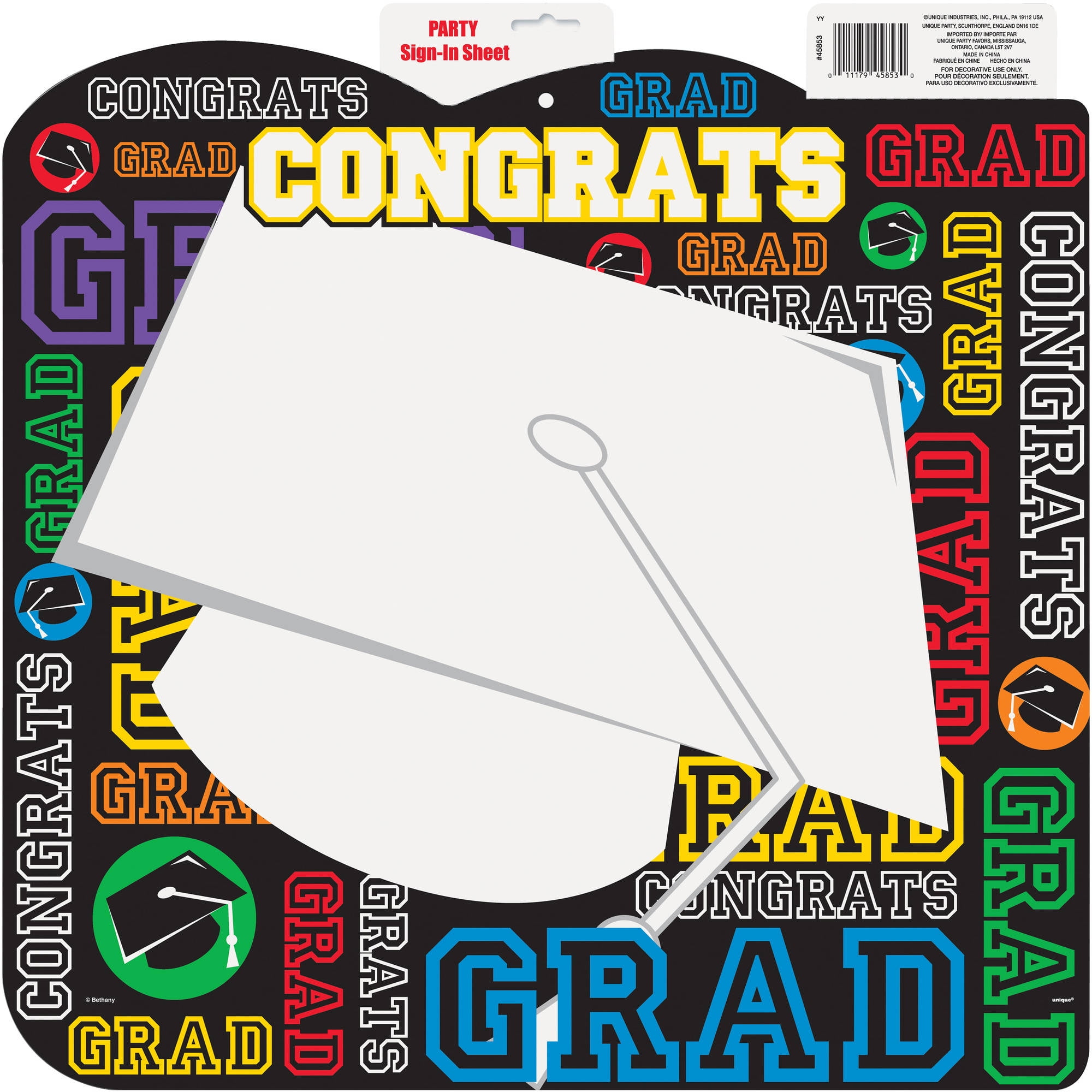 Graduation Party Sign-In Sheet, 18 x 17 in, 1ct - Walmart.com