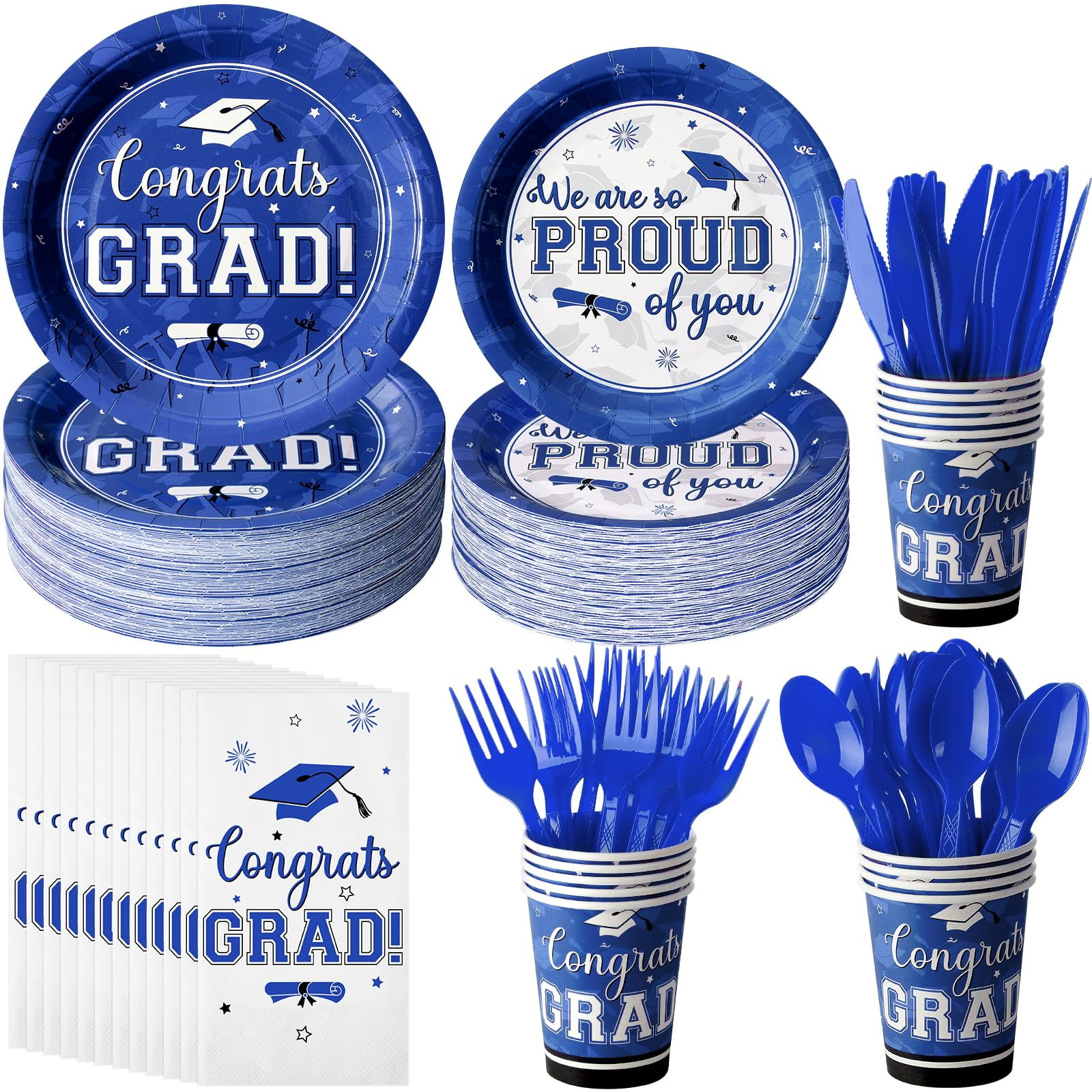 Graduation Party Supplies Congrats RRF12 Grad Plates and Set Serve 50 ...