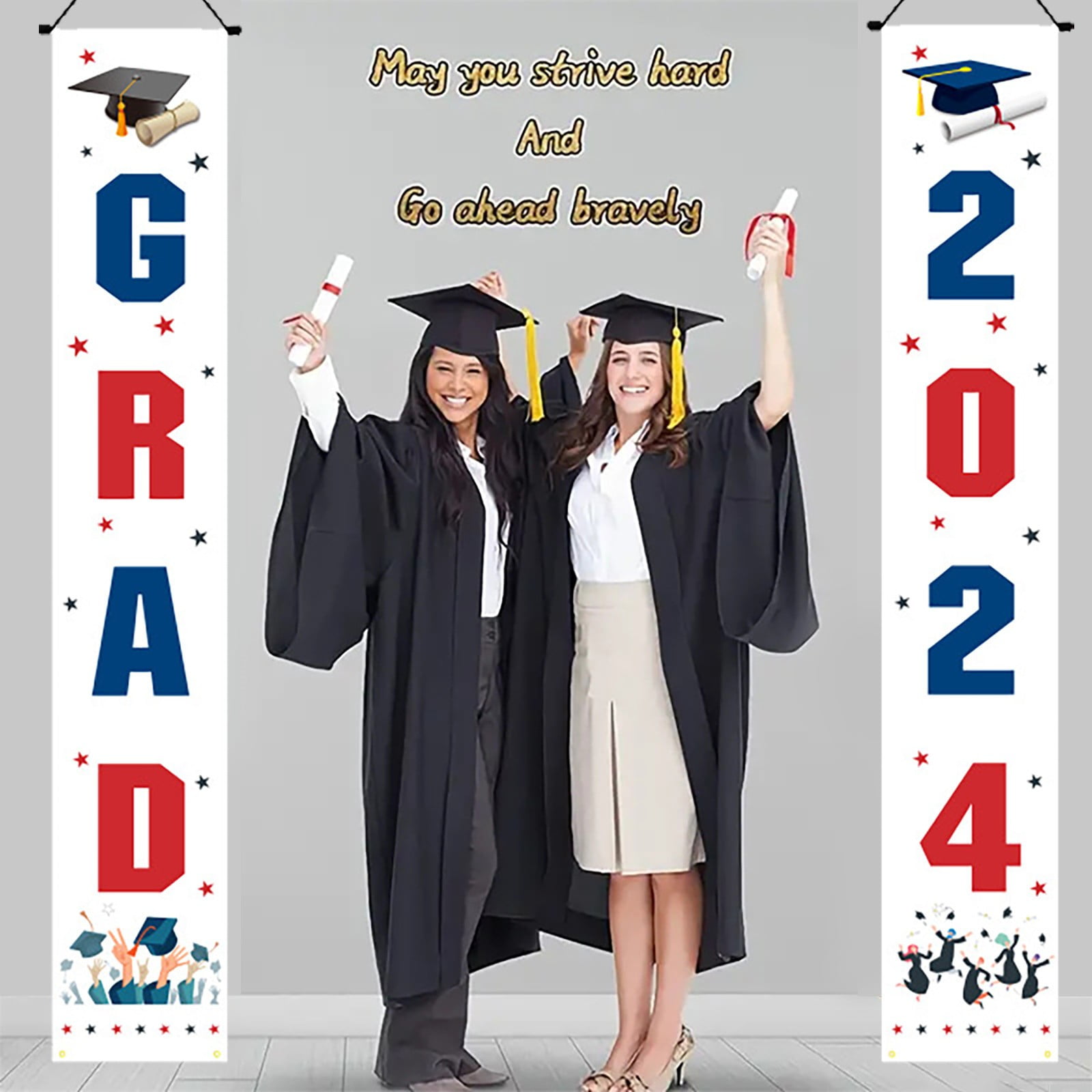 Graduation Party Supplies Door Banner Guopo Graduation Decorations 2024 ...