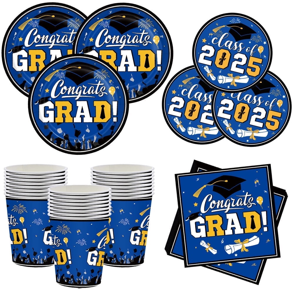 Walmart Graduation Party Supplies 2024: Congrats Grad Tableware Set ...