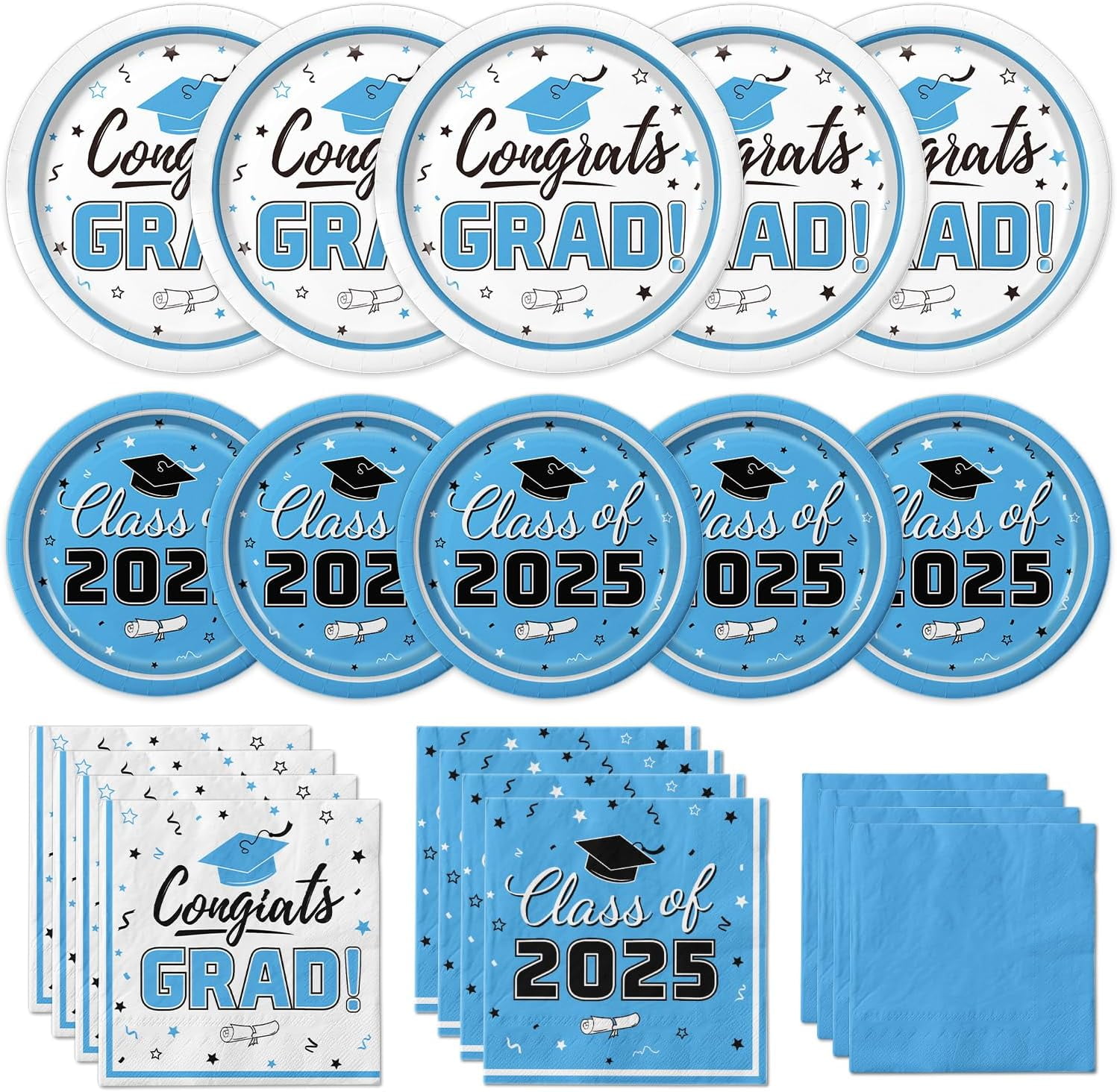 Graduation Party Supplies Kit Serves 50 - Graduation Party Maroon Class ...