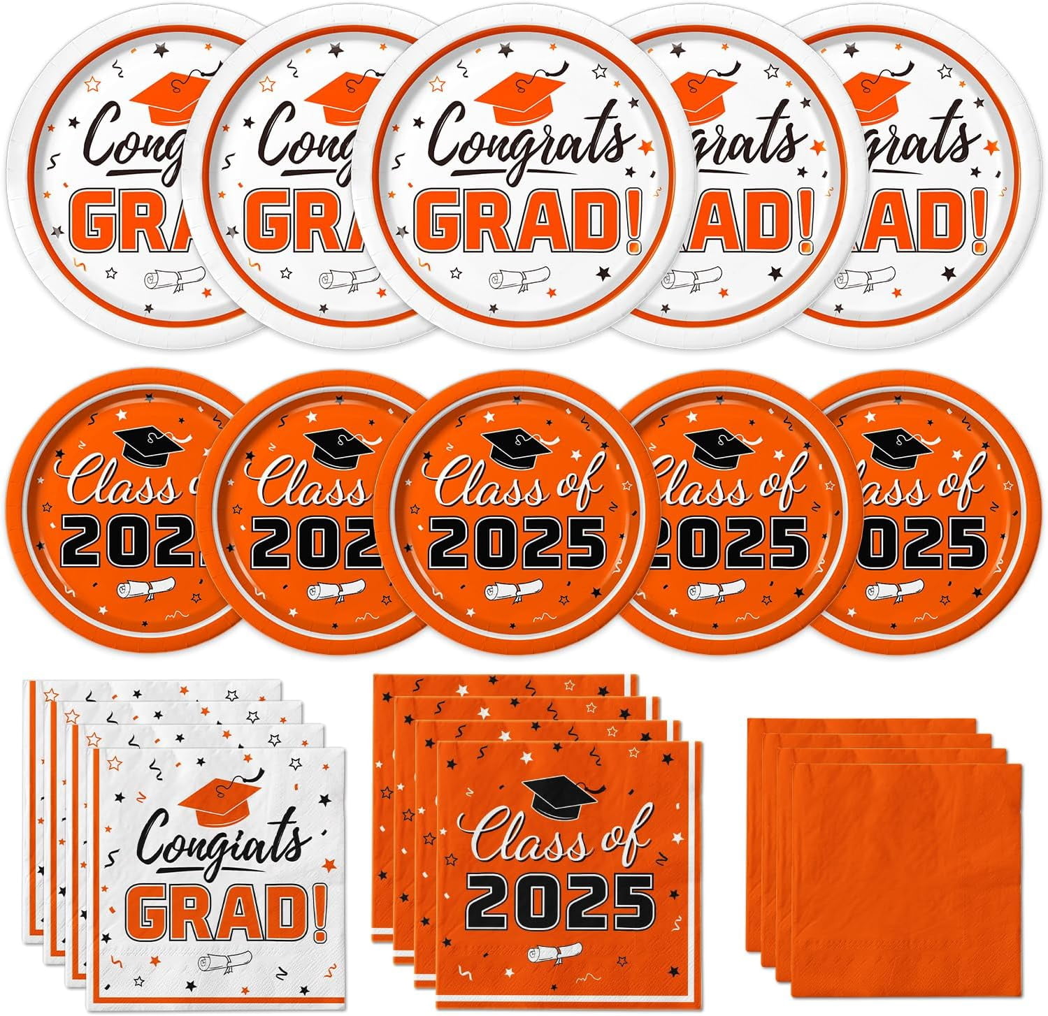 Graduation Party Supplies Kit Serves 50 - Graduation Party Maroon Class ...