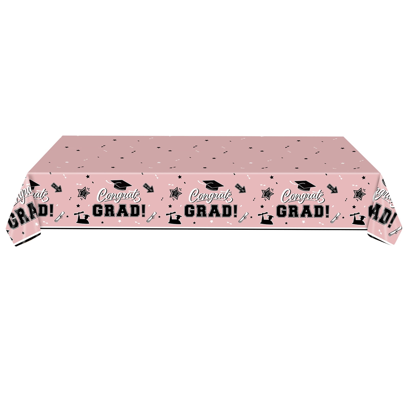 Graduation Party Tablecloth Congrats Grad Printing Rectangular Plastic ...