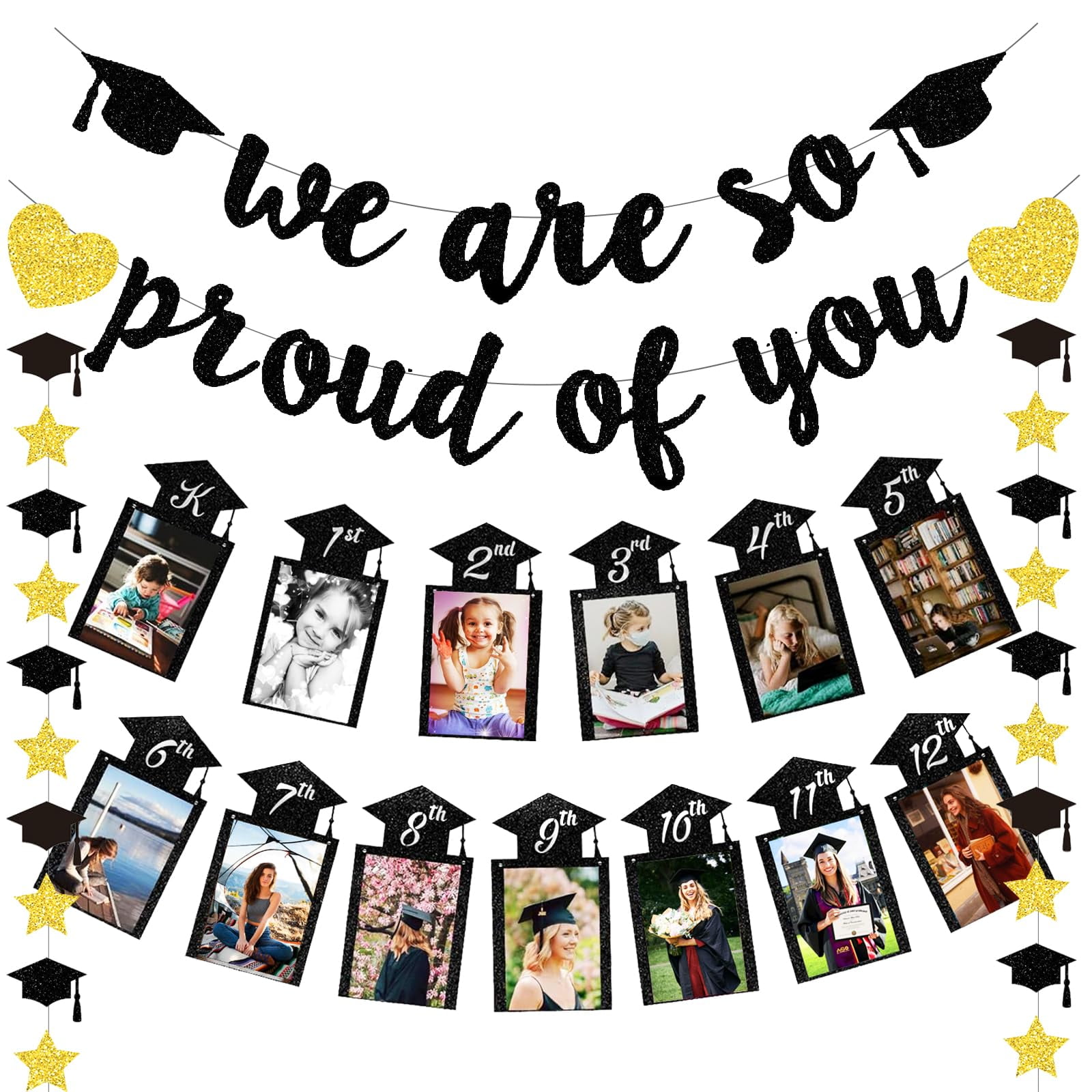 Graduation Photo Banner CORNET We are So Proud of You Banner Pre-Strung ...
