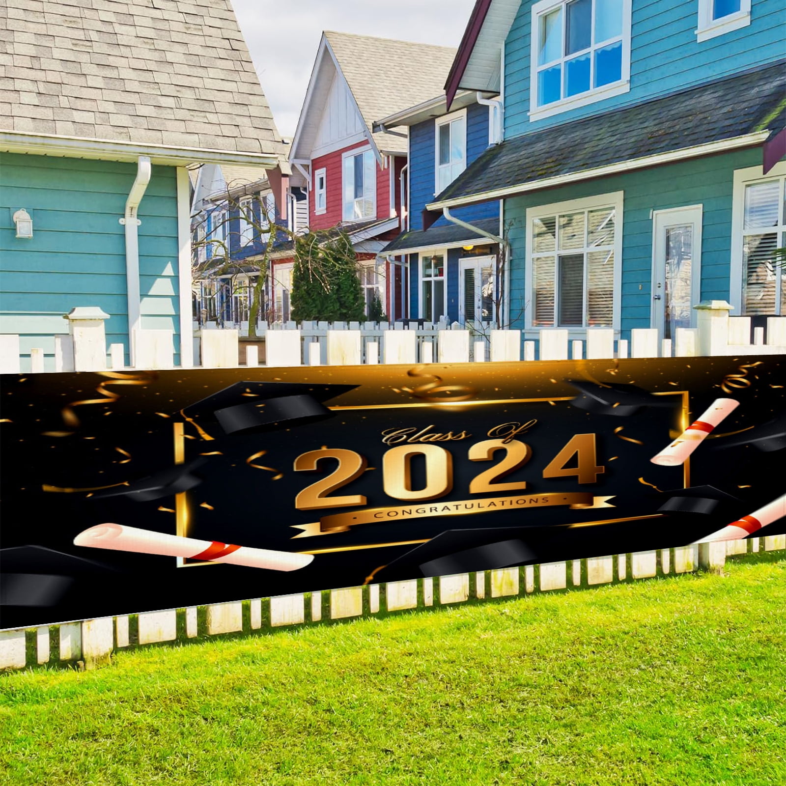 Graduation Photo Banner - Red Graduation Picture Banner Proud of you ...