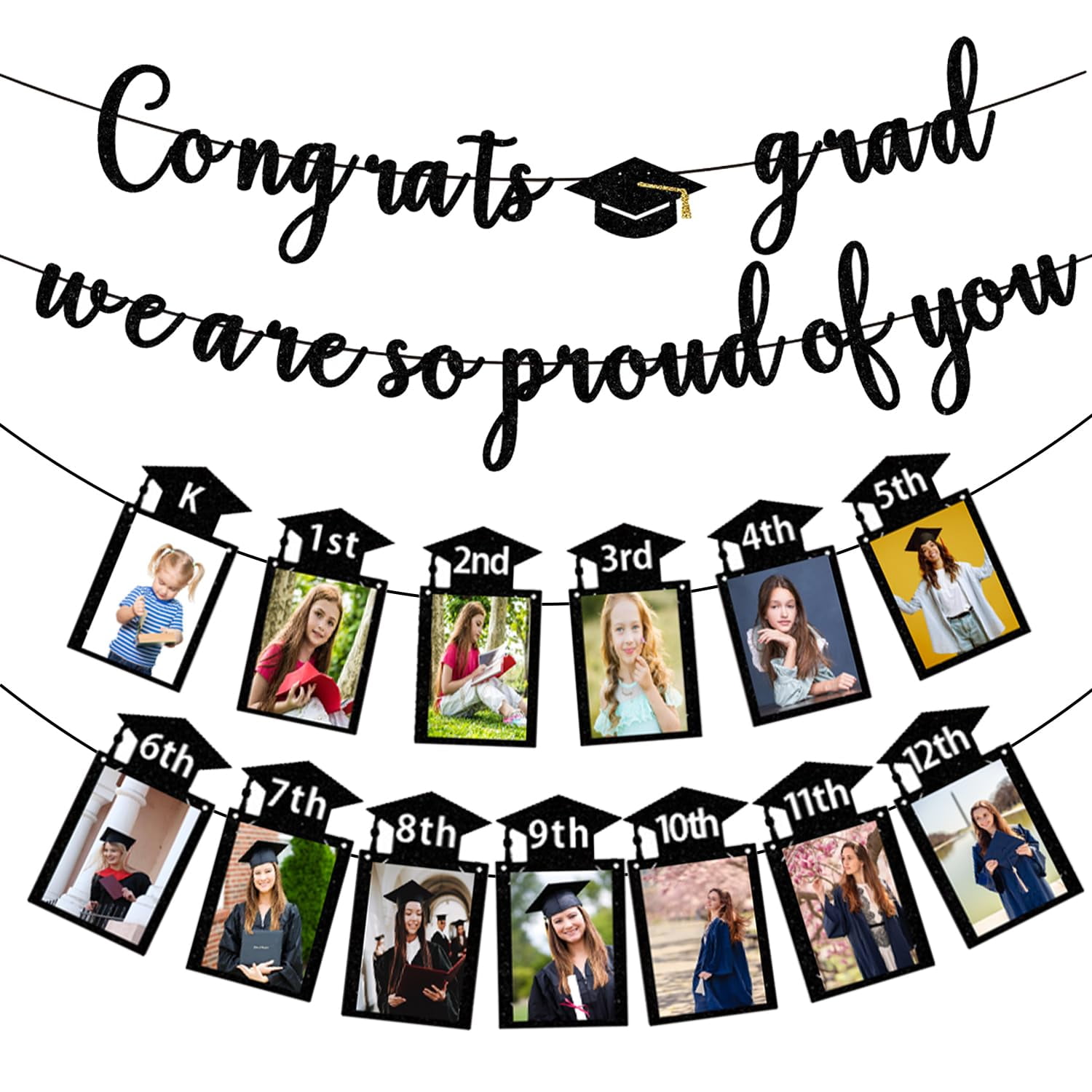 Graduation Photo Banners K-12, DHF10 Graduation Decorations 2025 Set ...