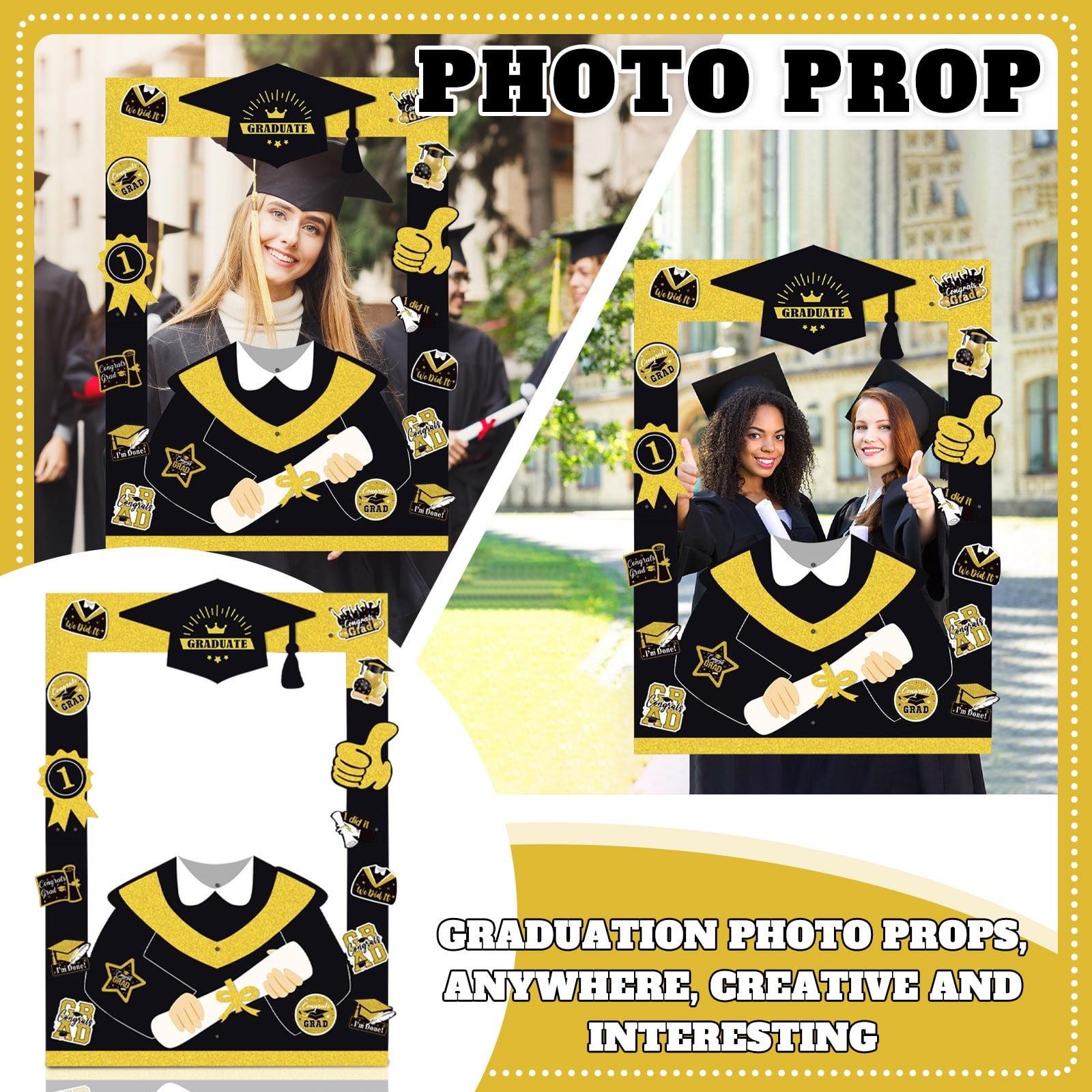 Graduation Photo Booth Props - 2025 Graduation Themed Party Photo Booth ...