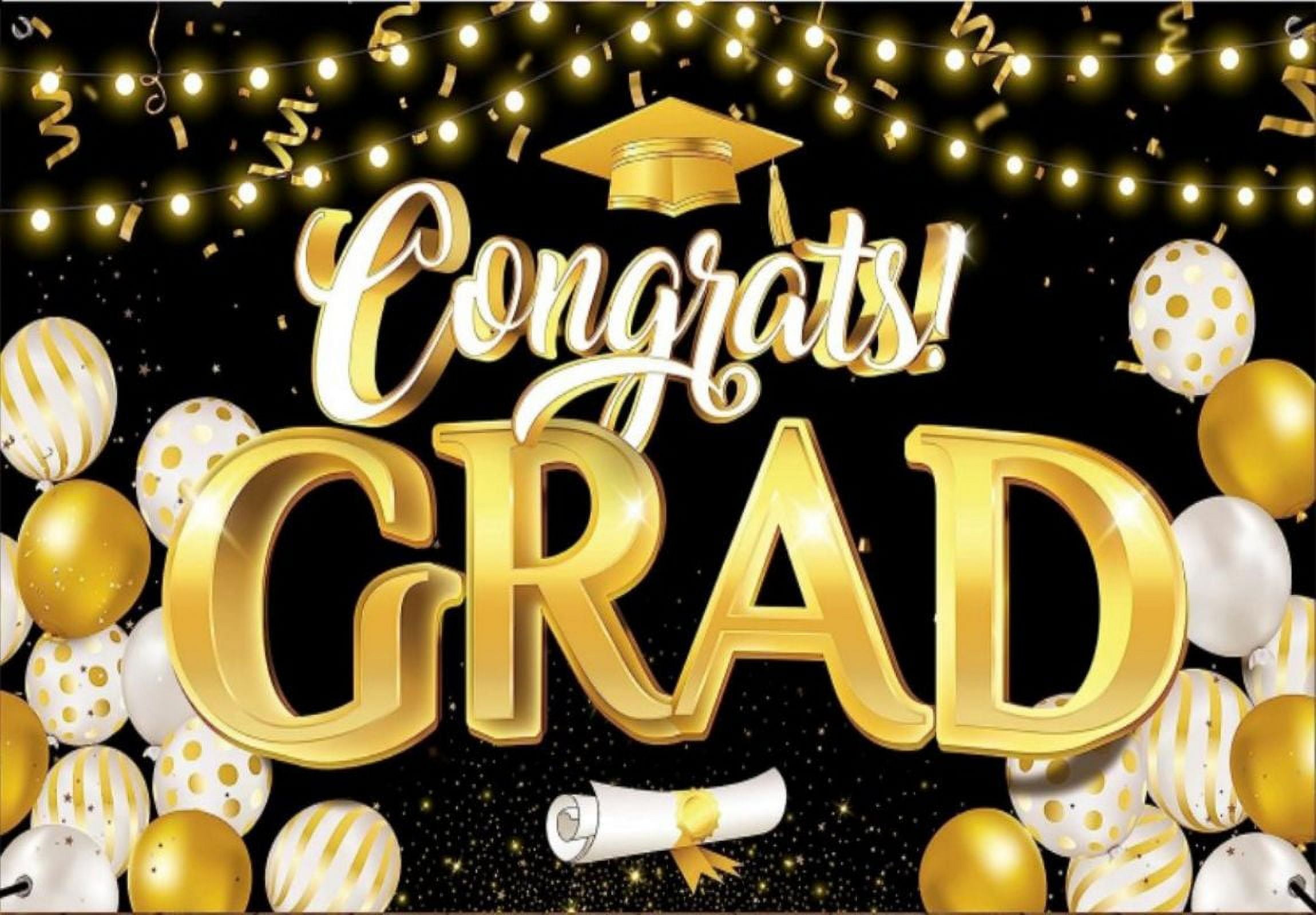 Graduation Photography Backdrop Party rations Congratulate Grad Graduation Celebration ...