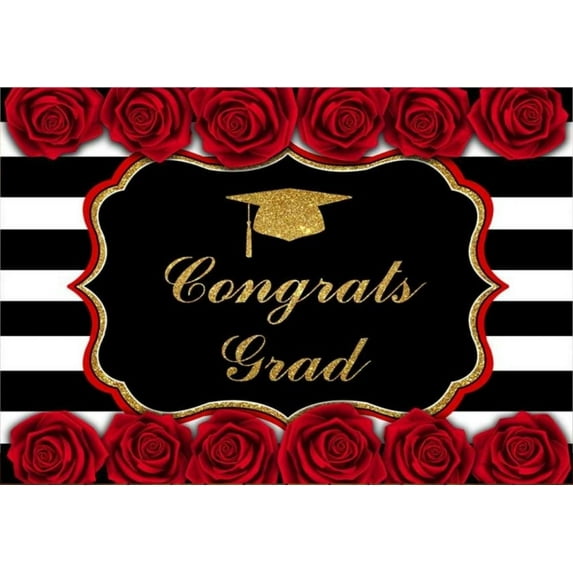 Graduation Photography Backdrop Party rations Congratulate Grad ...
