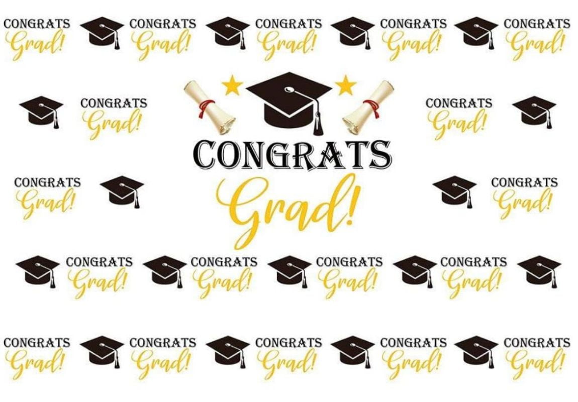 Graduation Photography Backdrop Party rations Congratulate Grad ...